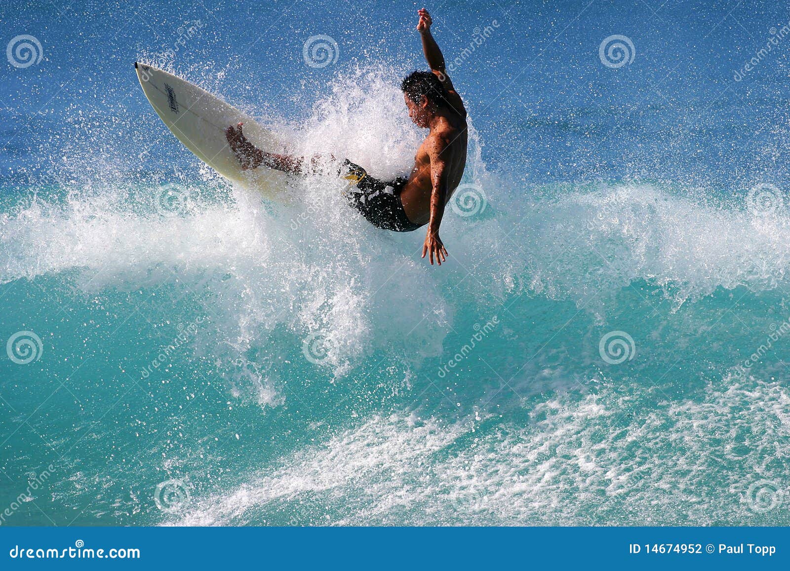 Surfer Kai Rabago, Das in Honolulu Hawaii Surft Redaktionelles ...