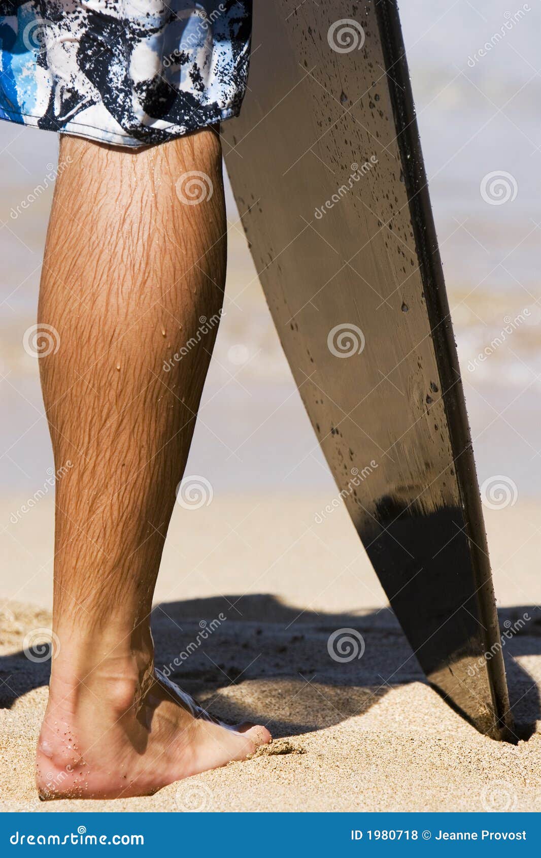 Surfer Leg stock photo. Image of sand, outdoors, surfer - 1980718