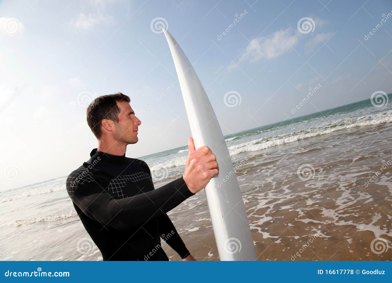 Surfer looking at waves stock photo. Image of aquatic - 16617778