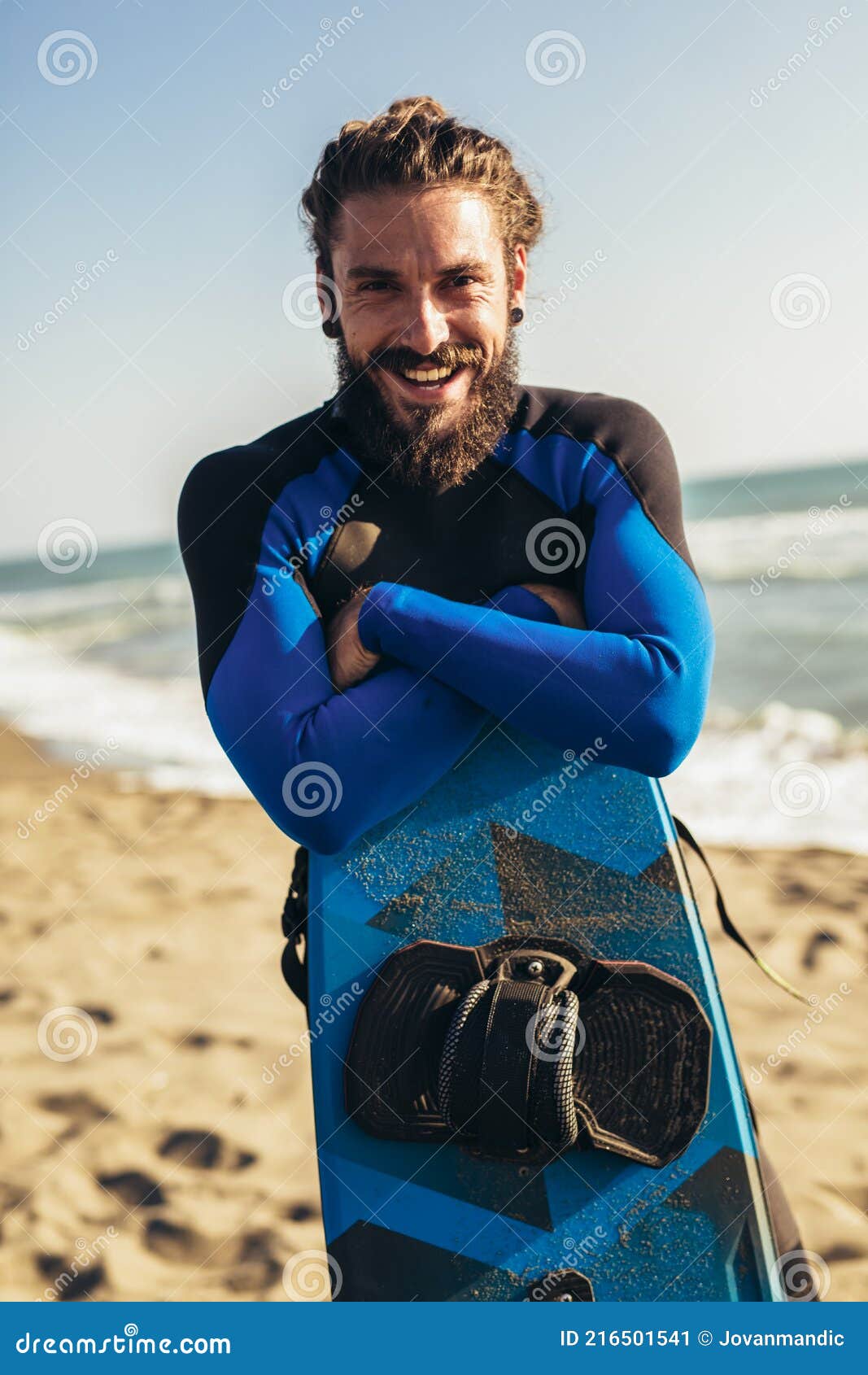 Surfer Man with Surf Board on the Beach. Stock Image - Image of nature ...