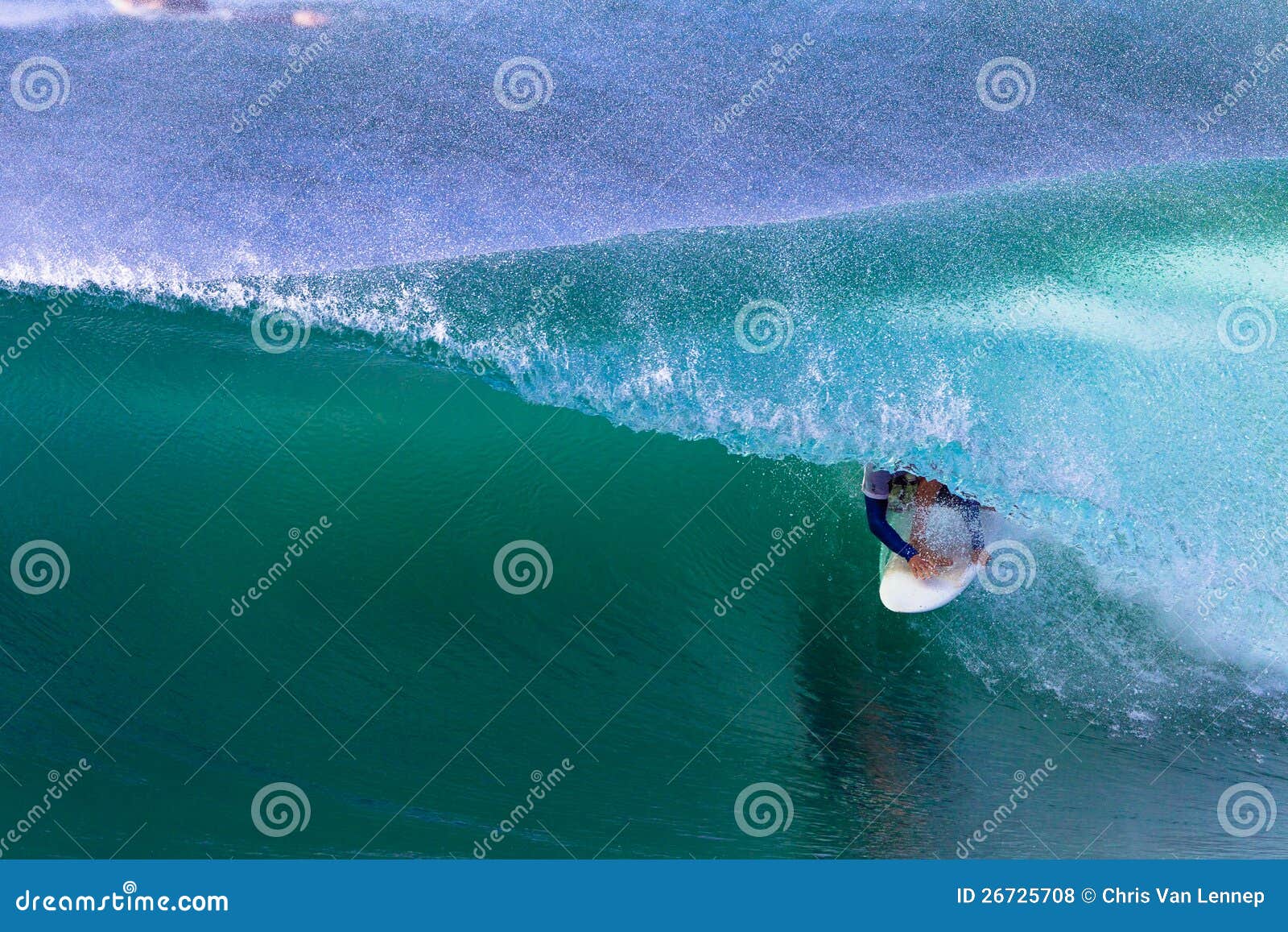 Surfer Perfect Wave Tube Ride Editorial Stock Photo - Image of inside ...