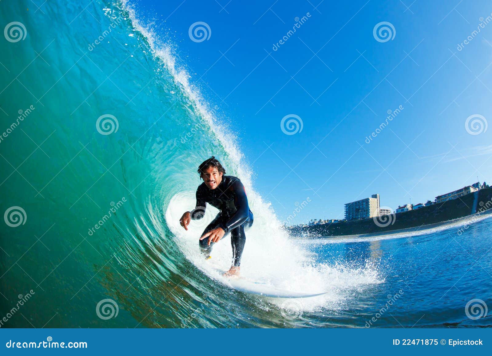 Surfer racing Amazing Wave stock image. Image of ride - 22471875