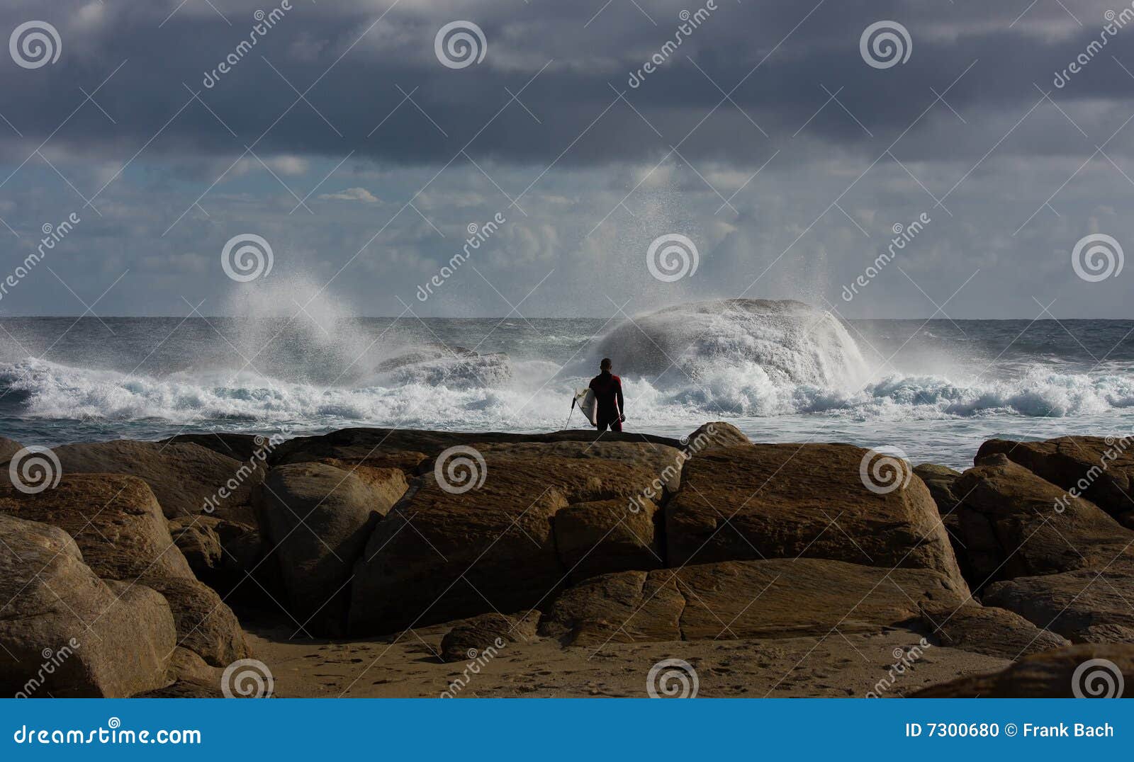 Surfer at Redgate Beach, Western Australia Stock Photo - Image of ...