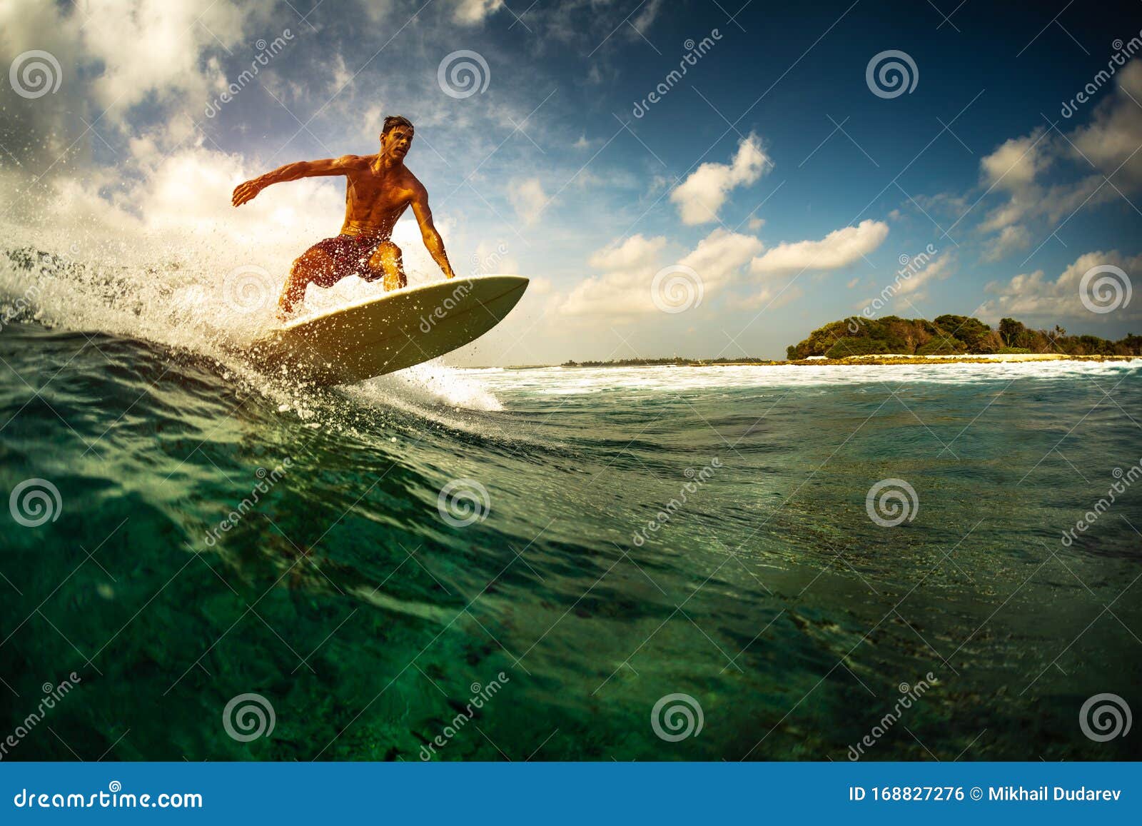 Surfer Rides the Ocean Wave Stock Photo - Image of barrel, ride: 168827276