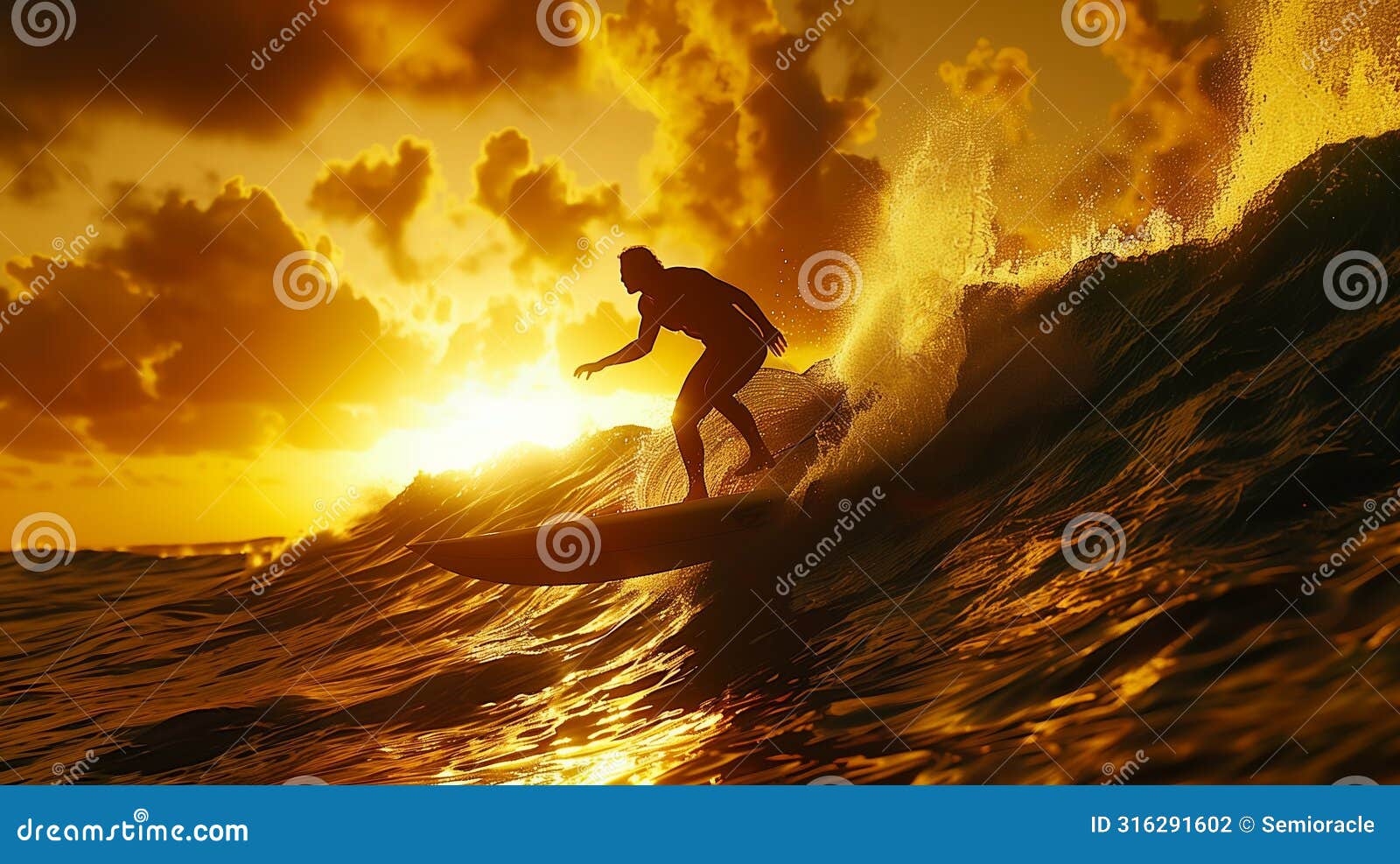 Epic Wave Surge Devastating Beautiful Countryside With Green Trees ...