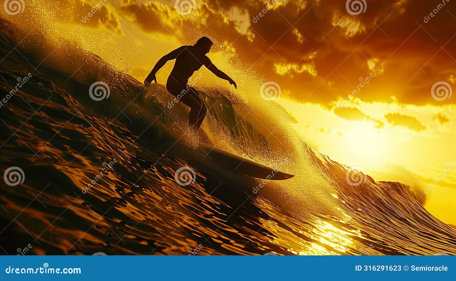 Epic Wave Surge Devastating Beautiful Countryside With Green Trees ...