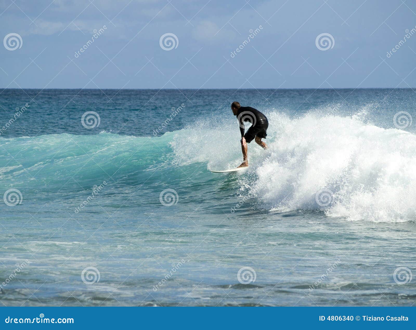 Surfer riding waves at sea stock photo. Image of outside - 4806340