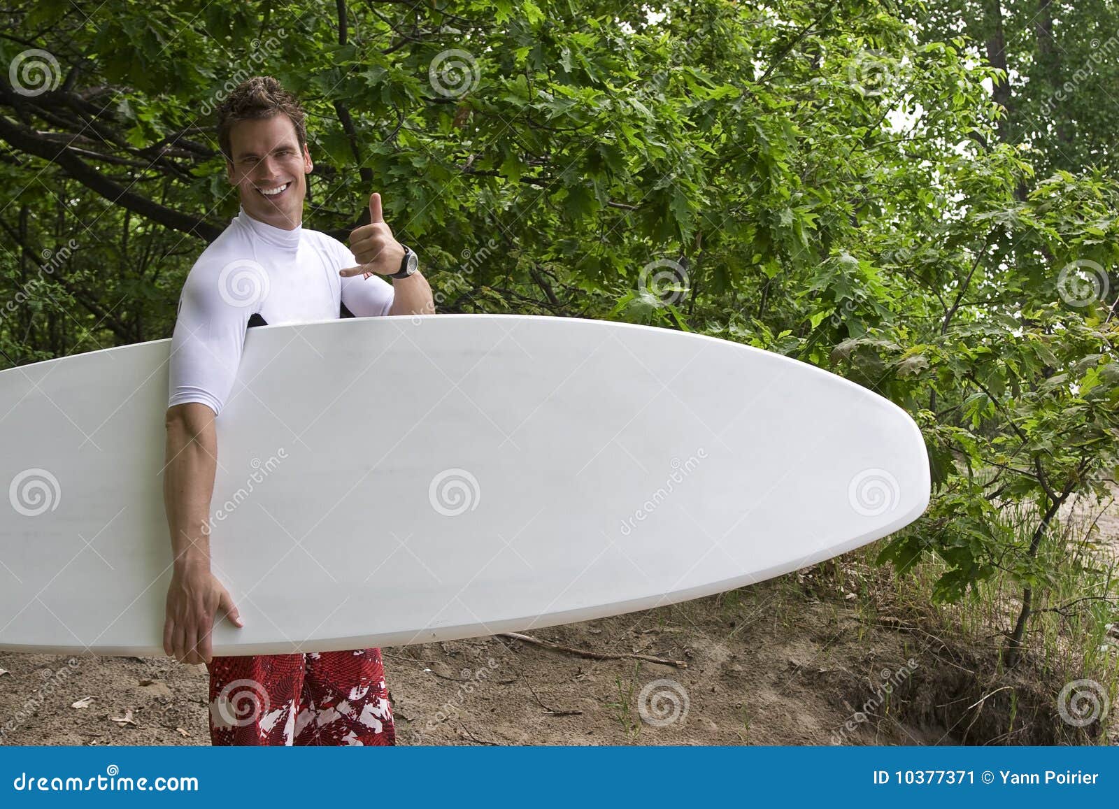 Surfer shaka salute stock image. Image of gesture, aquatic - 10377371