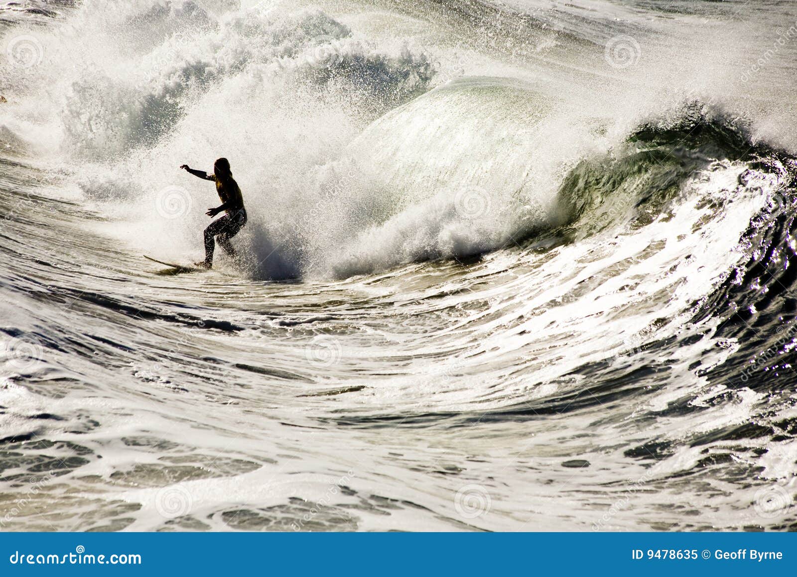 Surfer in the shorebreak stock image. Image of color, surfing - 9478635