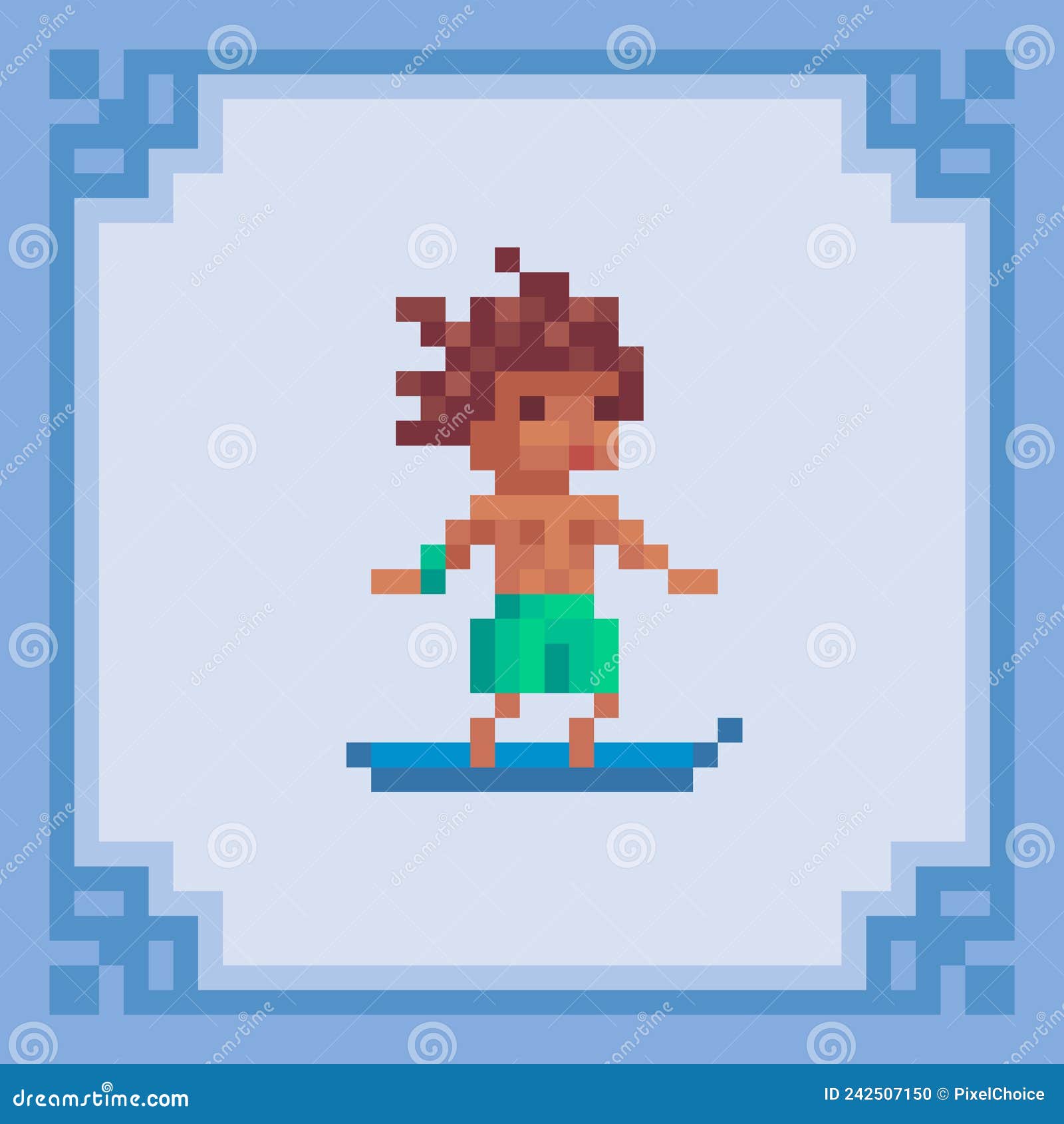 Pixel Art Surfer