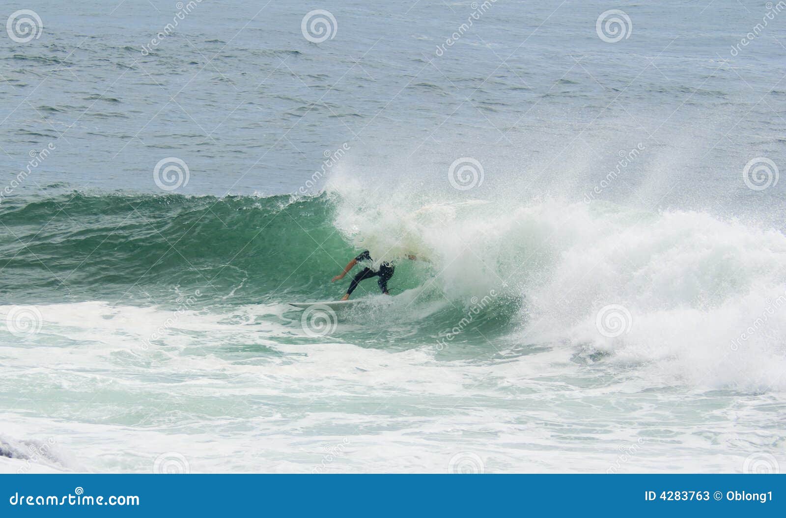 Surfer Surfing Dump Wave Picture. Image: 4283763