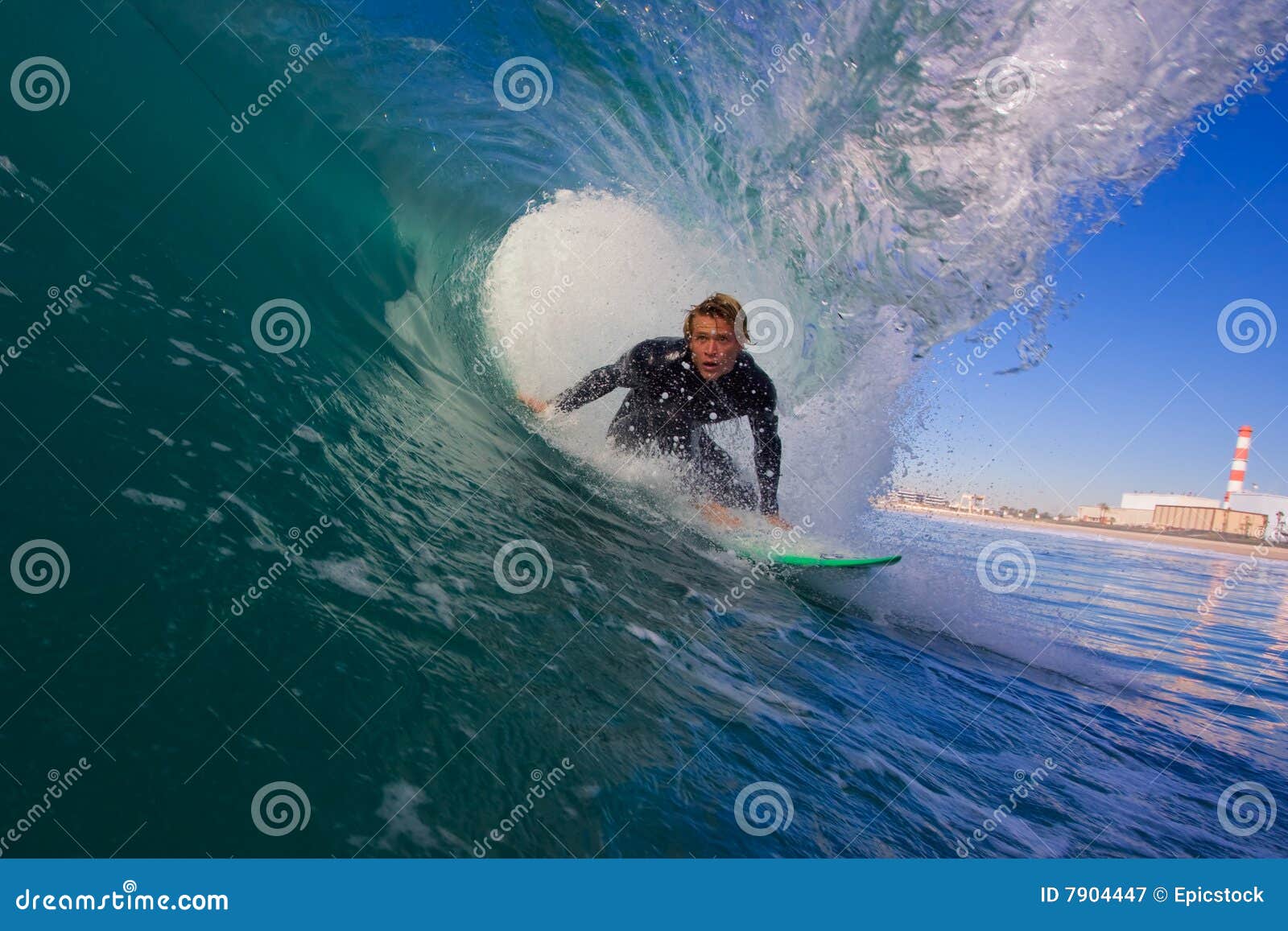 Surfer in the Tube stock image. Image of activity, board - 7904447