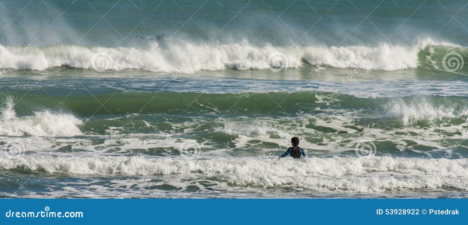 Surfer waiting for wave stock photo. Image of action - 53928922