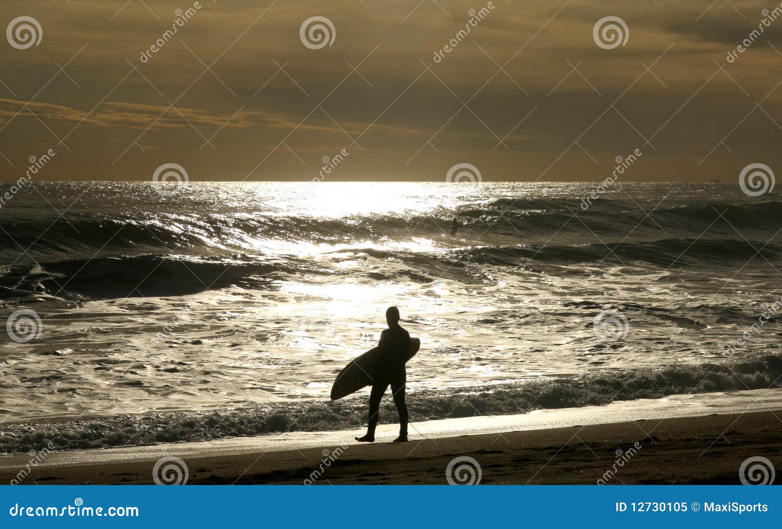 Surfer Walking Along the Beach Stock Image - Image of clouds, summer ...