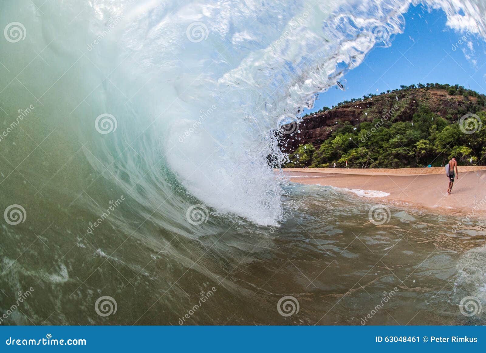 Surfer Walking Away from a Wave Editorial Photo - Image of wave, surfer ...