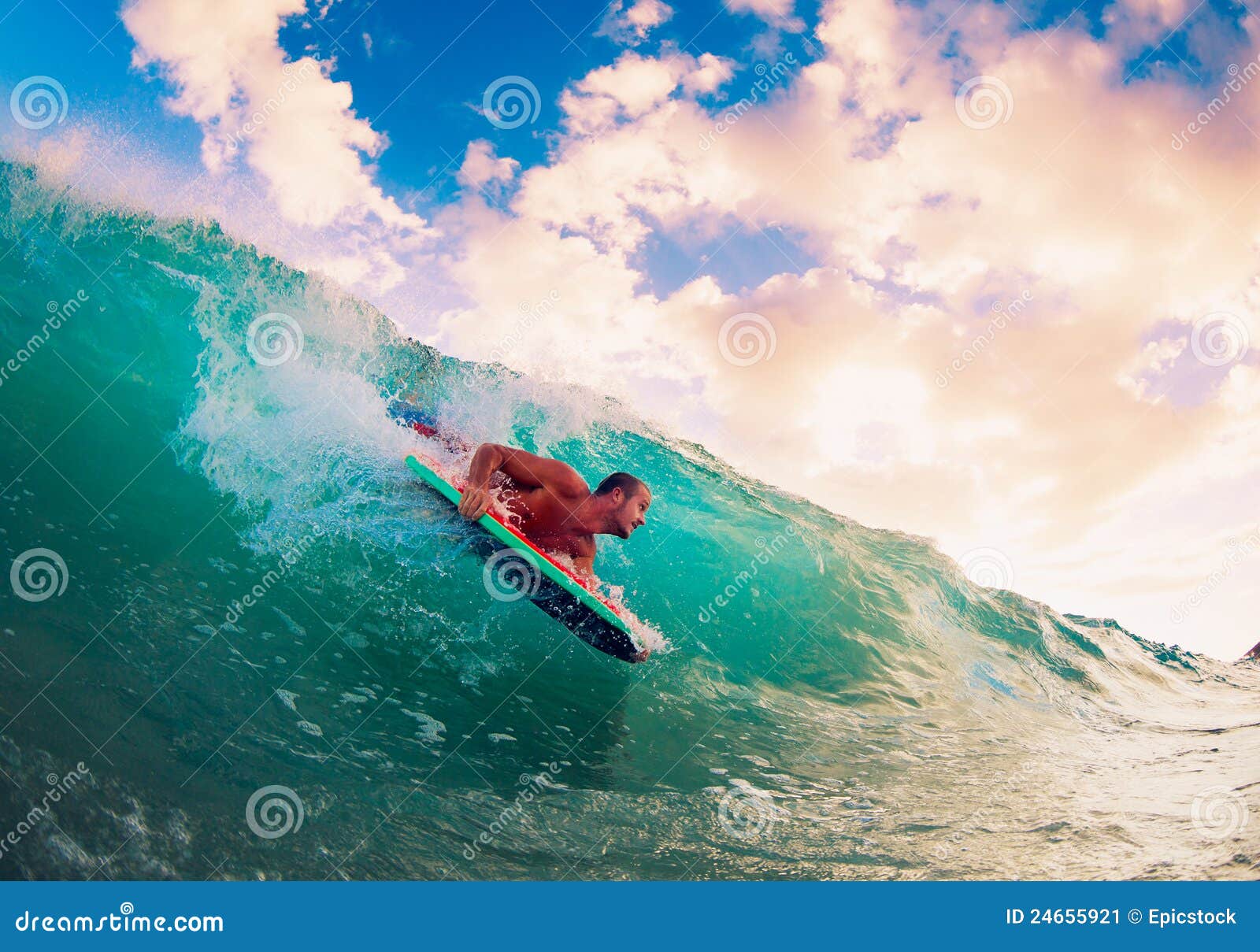 Surfer on Wave stock image. Image of pacific, ocean, northshore - 24655921