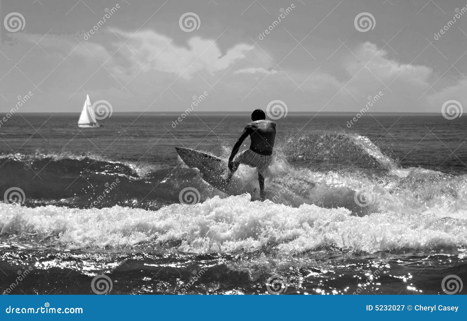 Surfer on Wave stock image. Image of nautical, leisure - 5232027