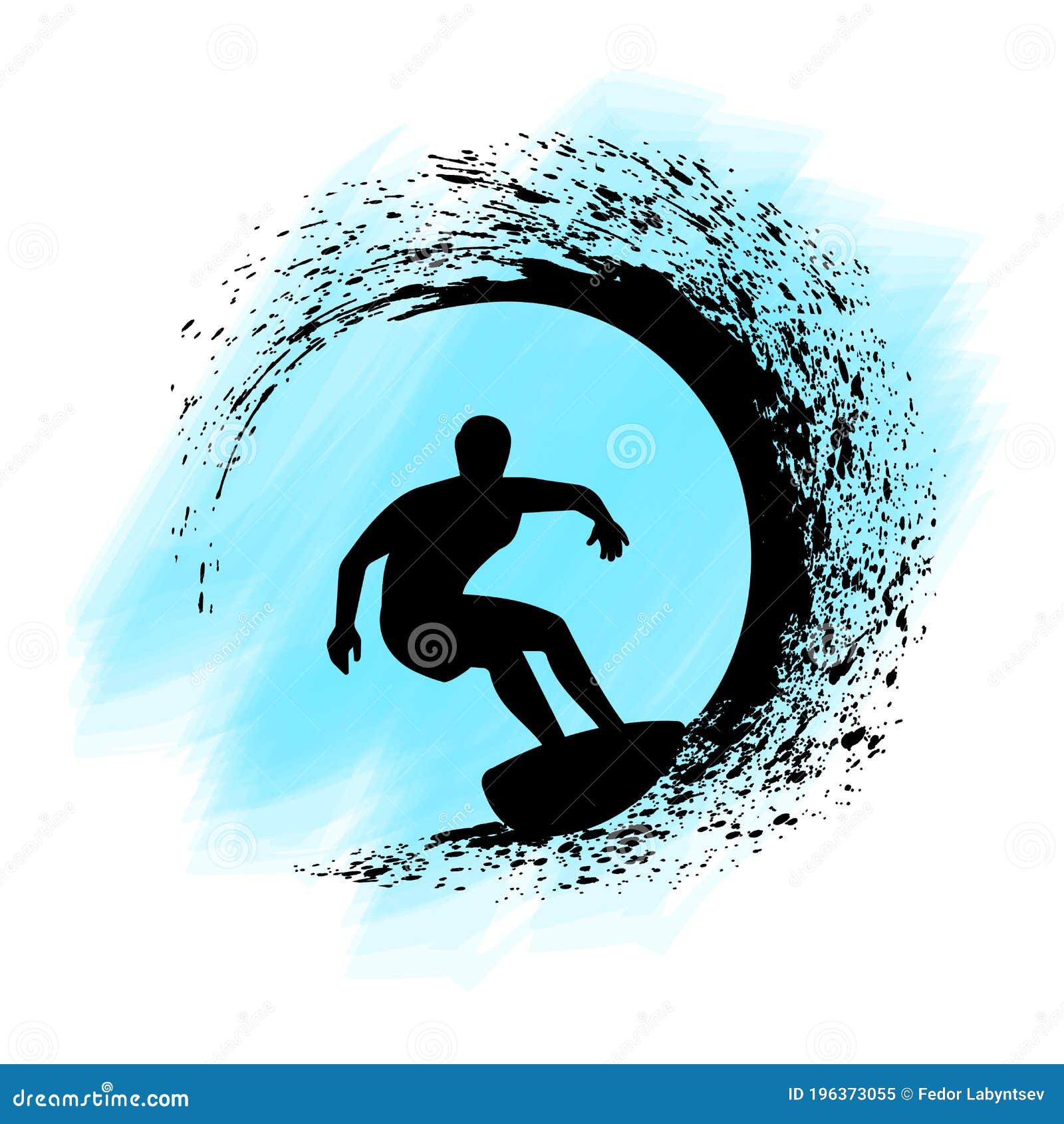 Surfer On The Wave, Vector Logo | CartoonDealer.com #50200218