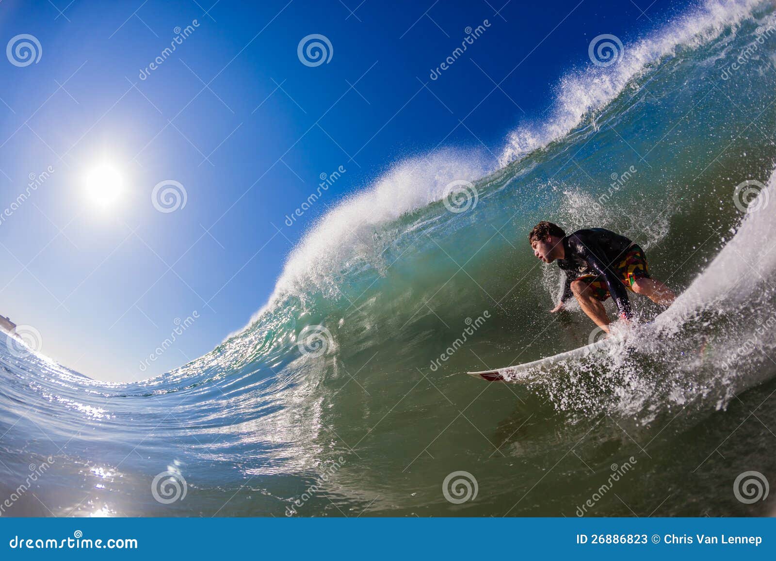 Surfer Top Of Wave In Ocean, Top View Aeria Editorial Image ...