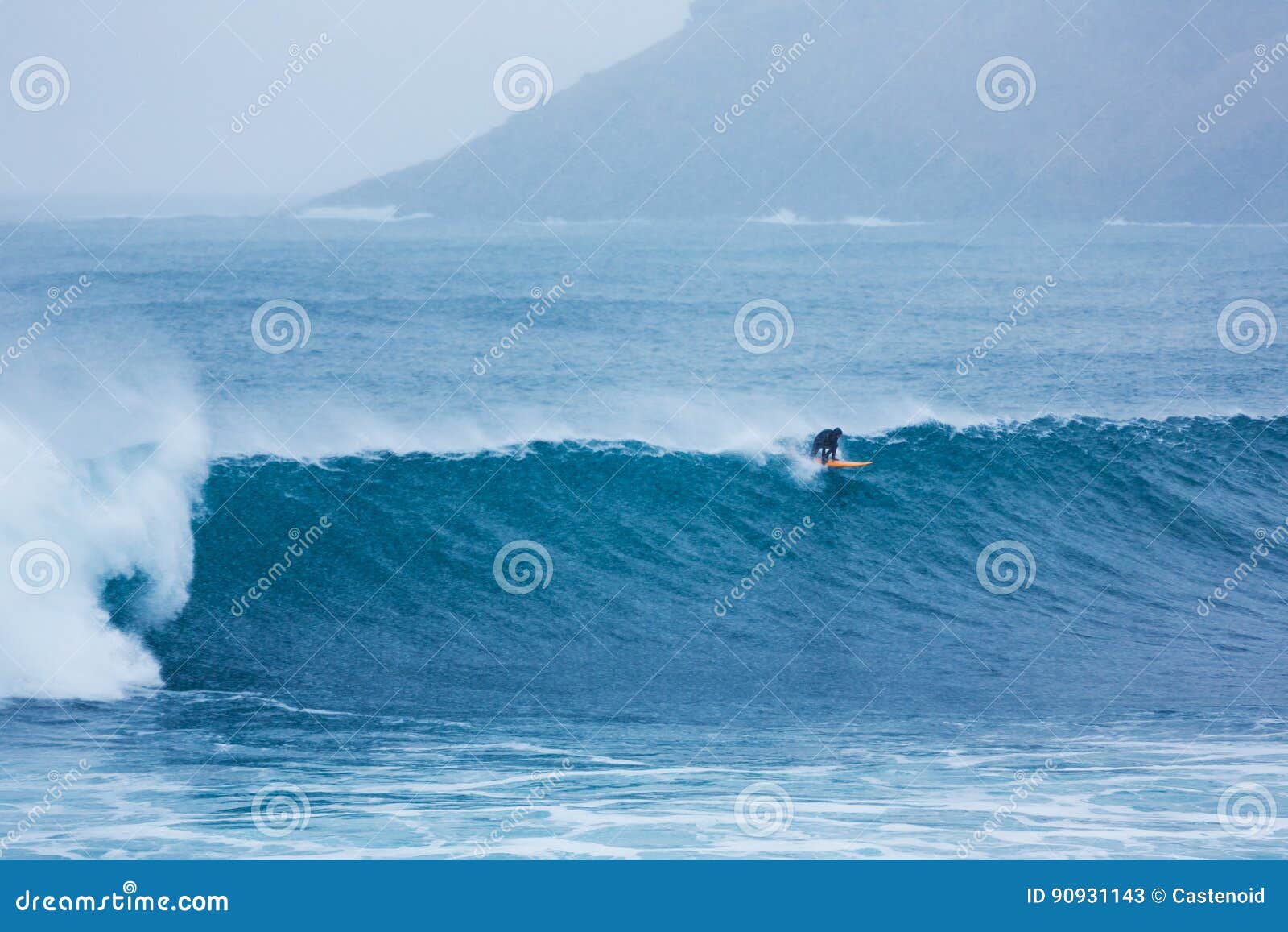 Surfers in a Cold Water of the North Sea Stock Image - Image of ...