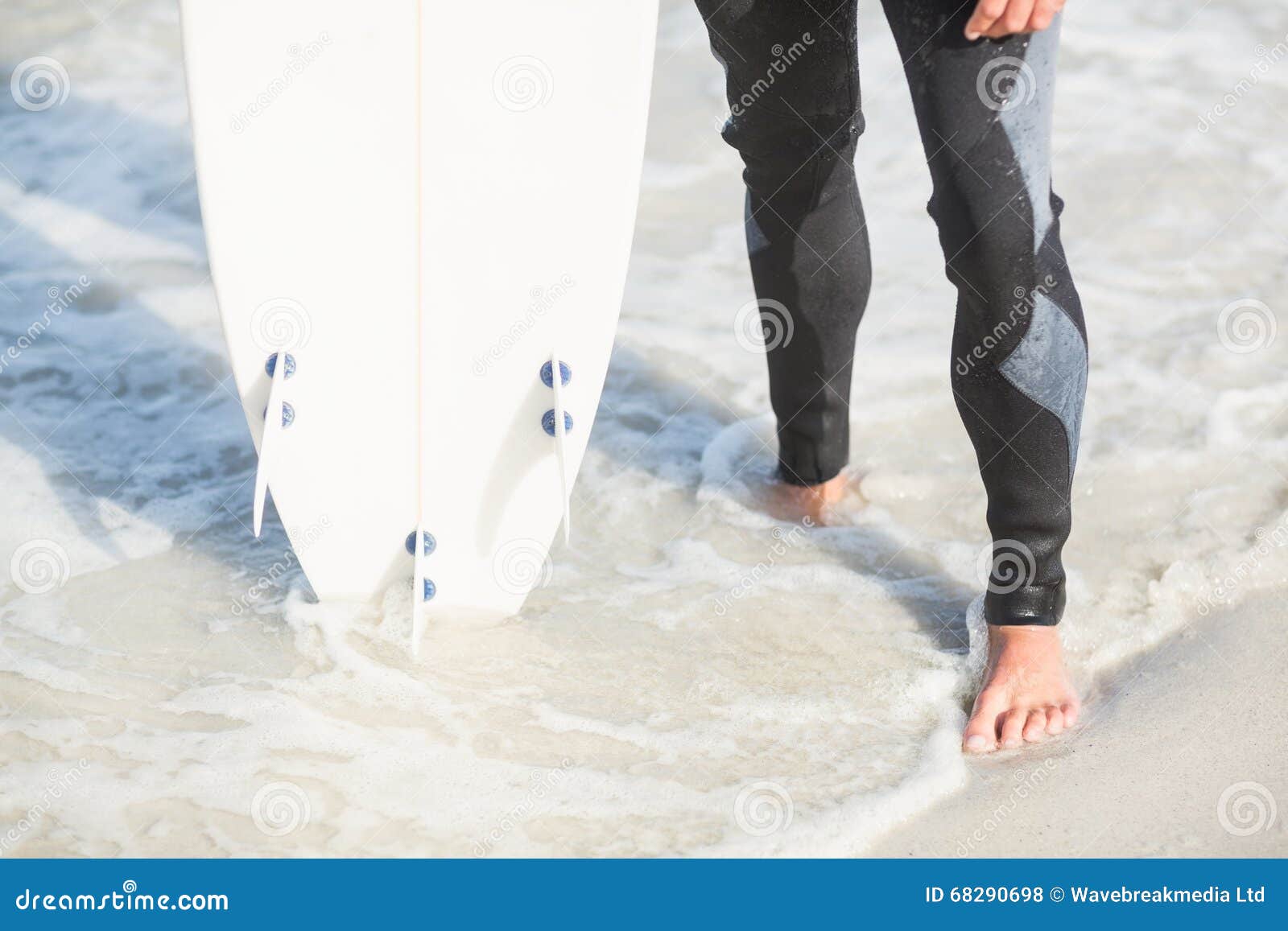 Surfers feet on the beach stock photo. Image of foreground - 68290698