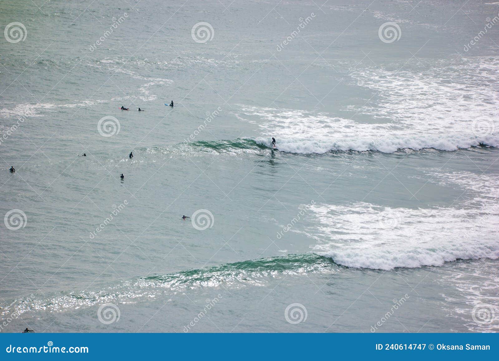 Surfers in the Pacific Ocean in Lima, Peru Stock Image - Image of ...