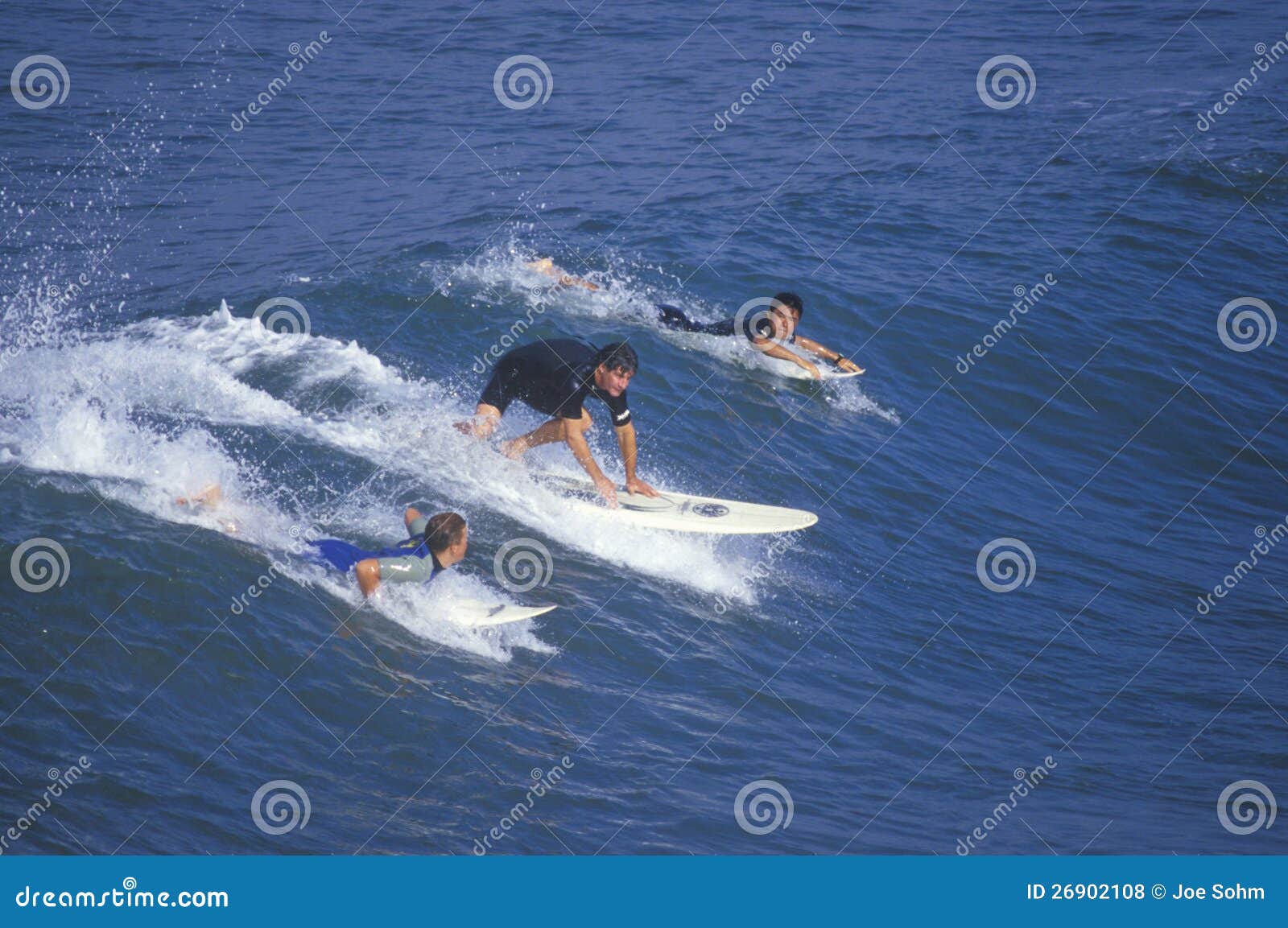 Surfers Paddling into Waves Editorial Stock Photo - Image of surfer ...