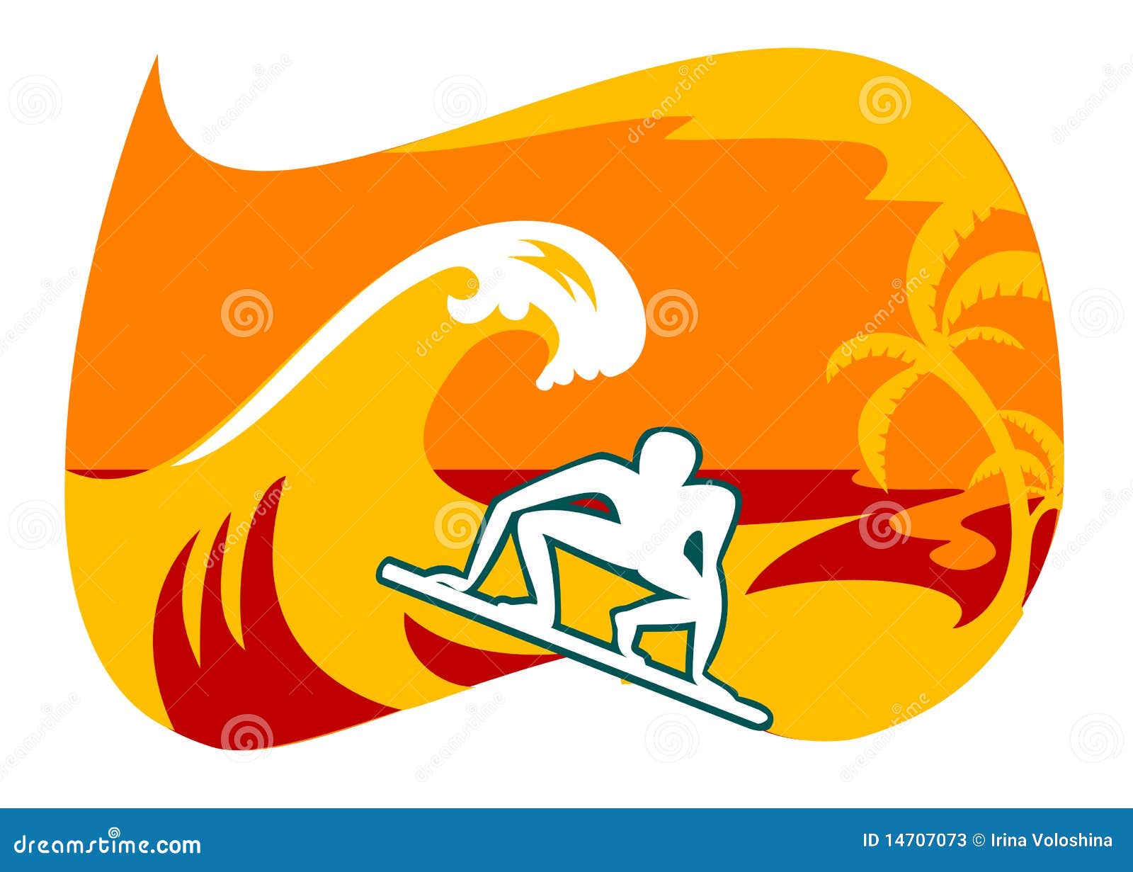 Surfing in Bali stock illustration. Illustration of professional - 14707073