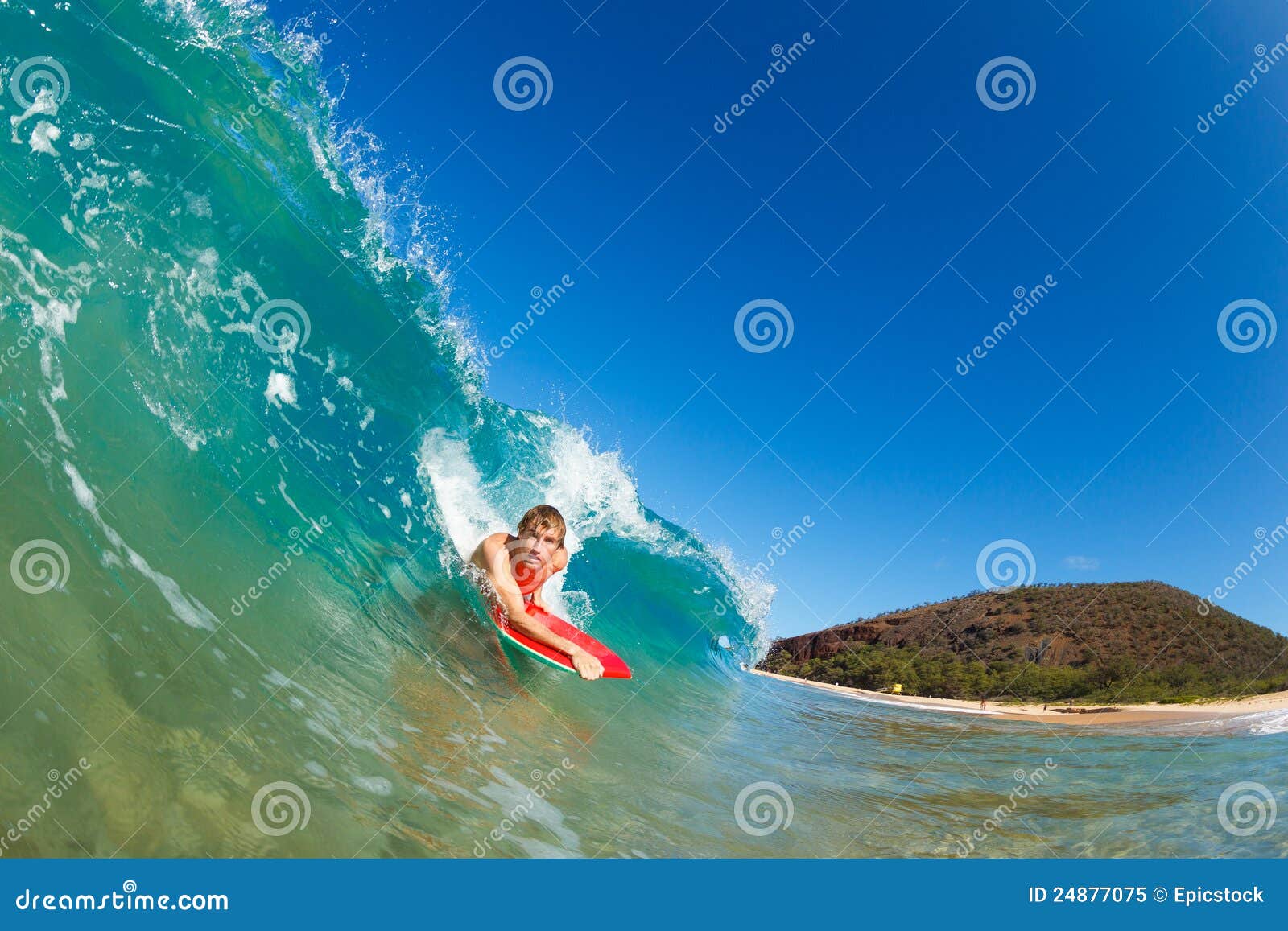 Surfing Blue Ocean Wave stock image. Image of ride, green - 24877075