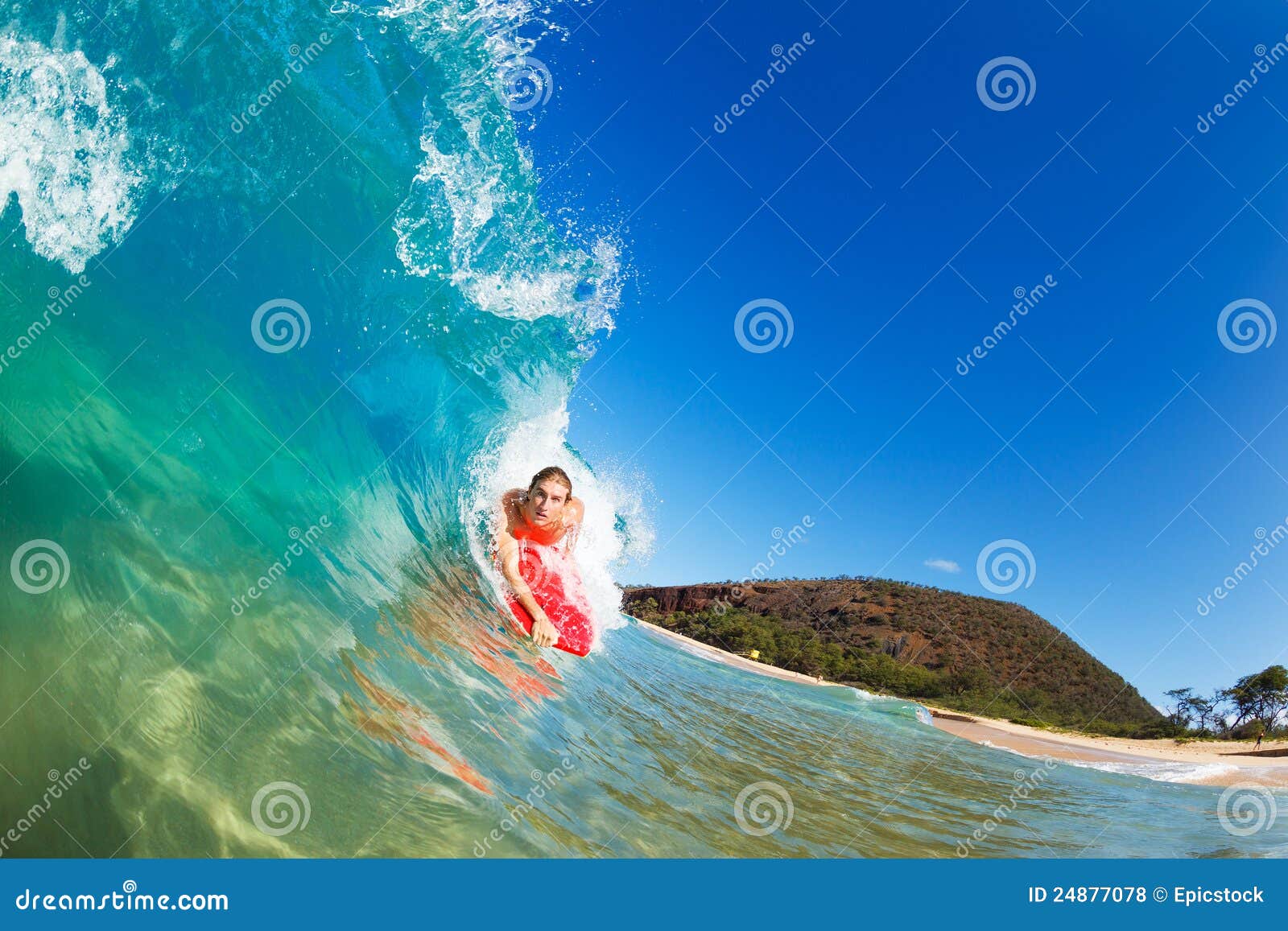 Surfing Blue Ocean Wave stock photo. Image of athlete - 24877078