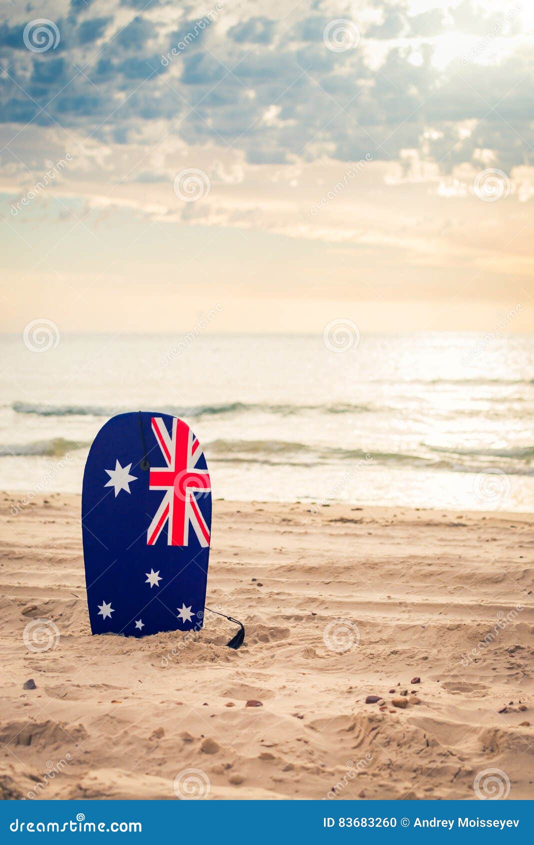 Surfing Board with Australian Flag Stock Photo - Image of holiday ...
