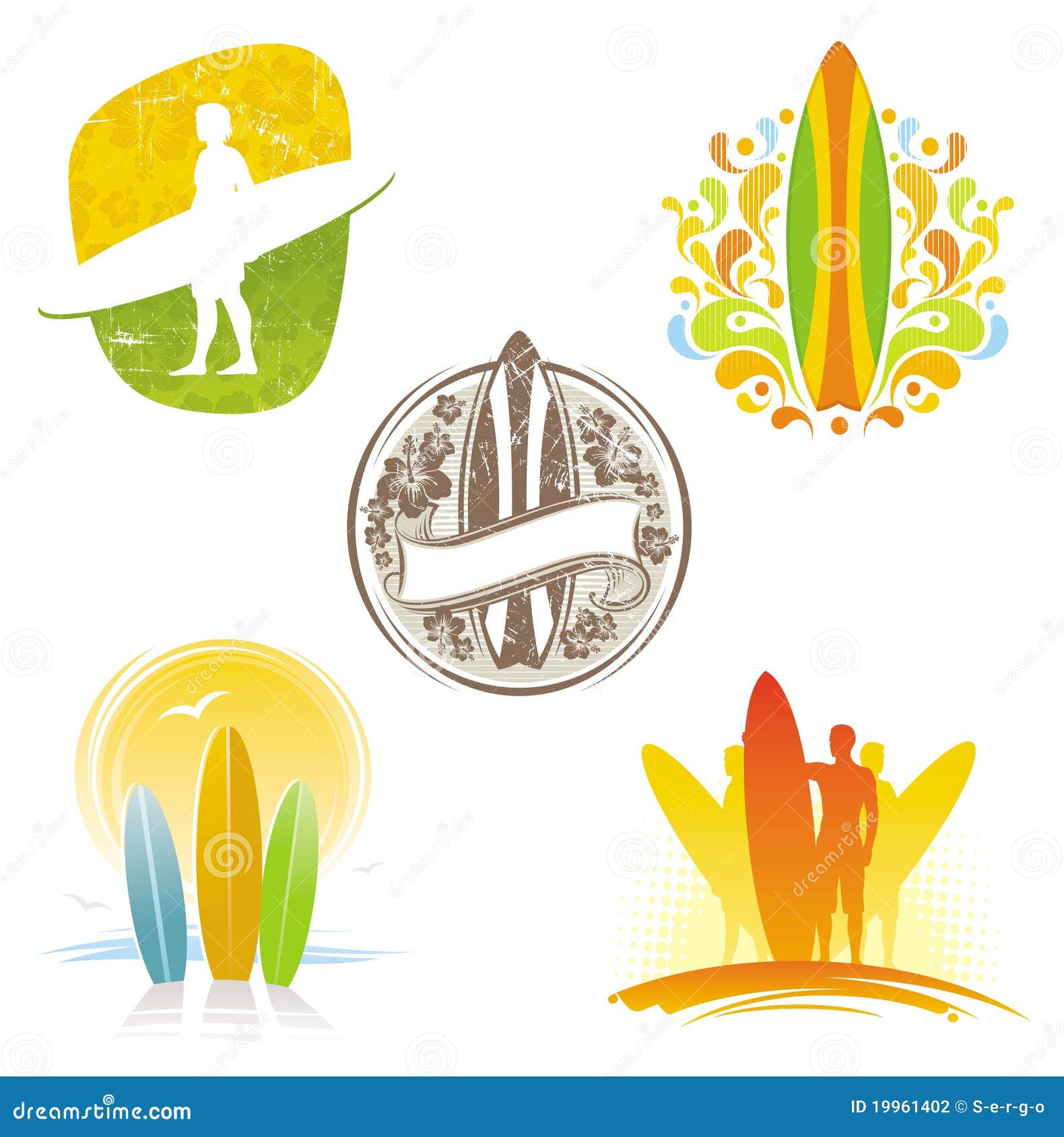 Surfing Emblems Stock Illustrations – 506 Surfing Emblems Stock ...