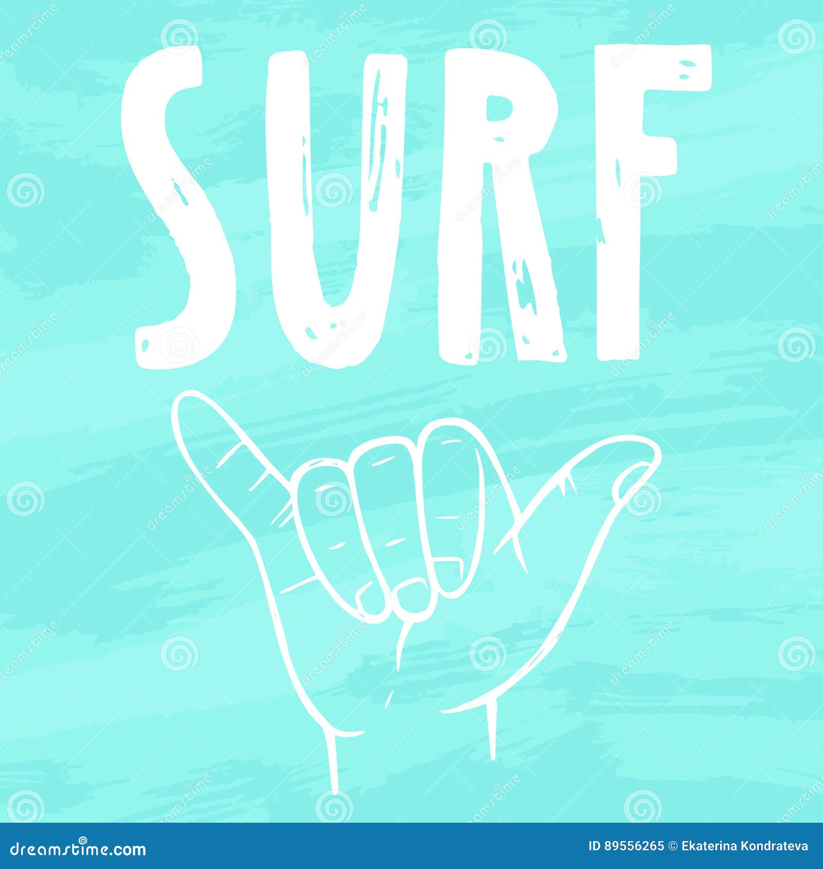 Surfing Hand Lettering Design For Posters Cartoon Vector ...