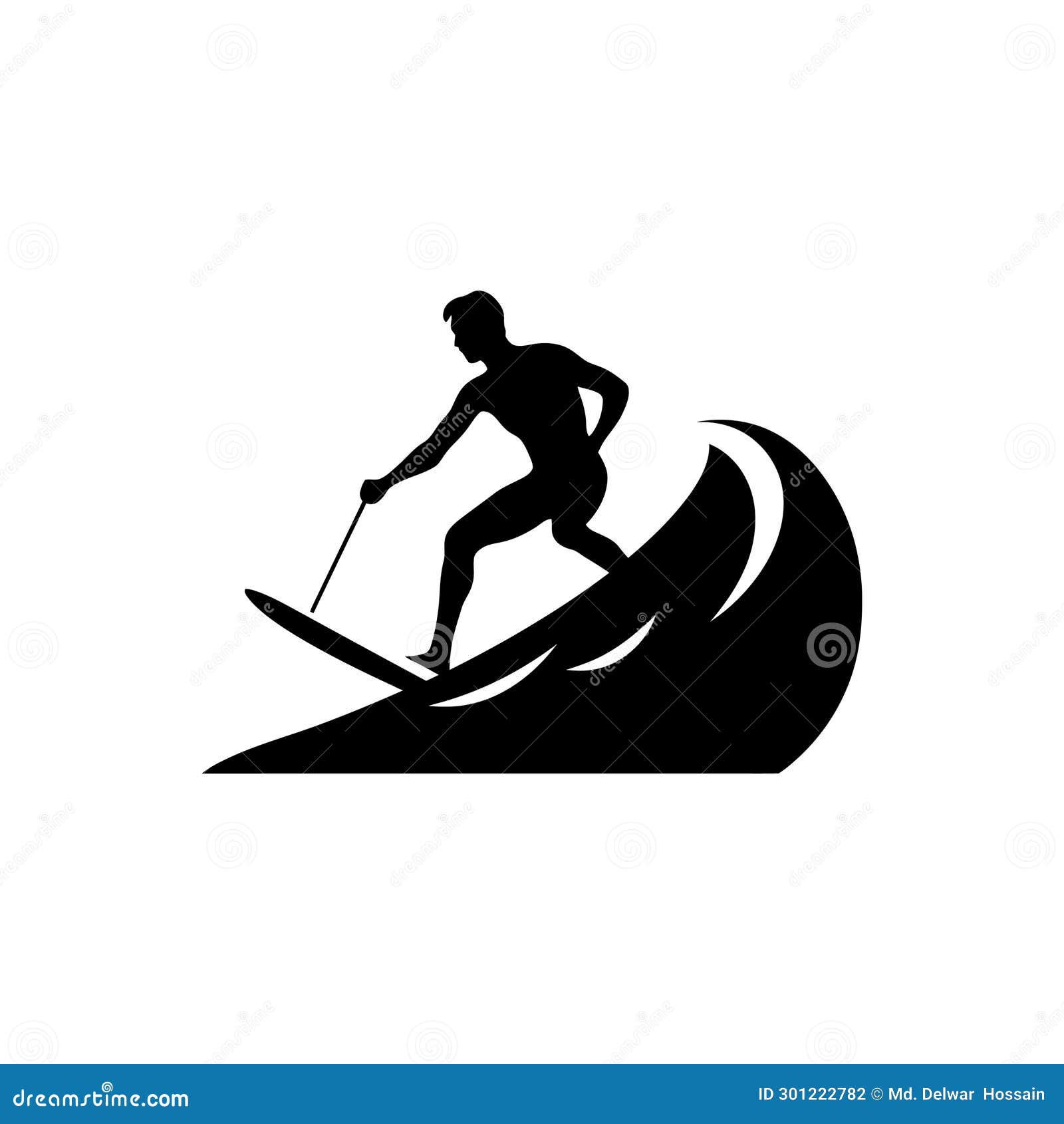 Surfing icon stock vector. Illustration of coastal, vector - 301222782