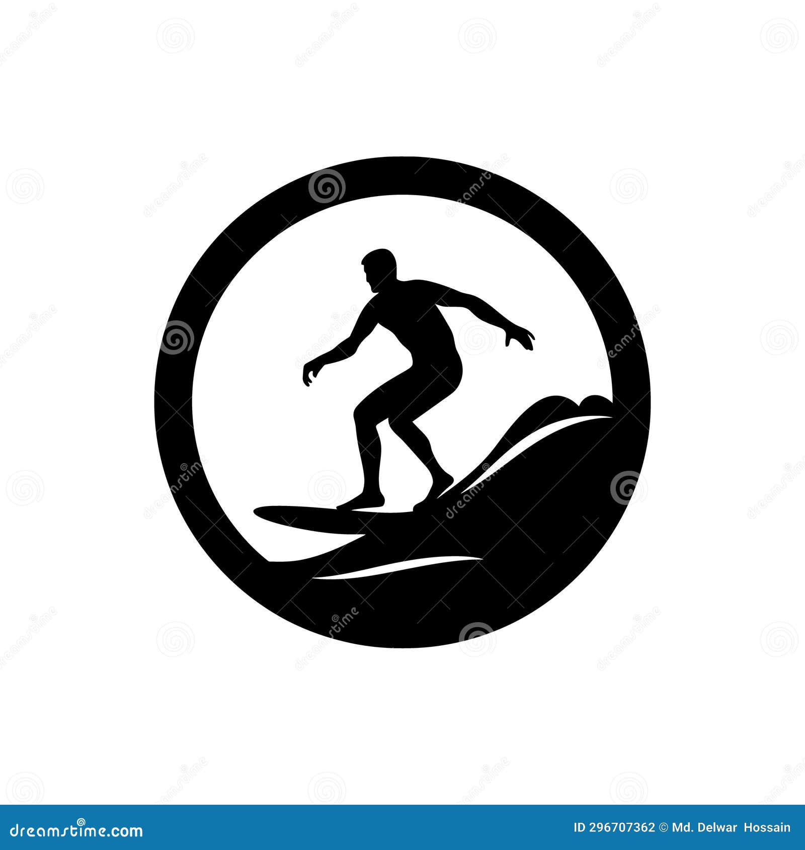 Surfing Icon stock illustration. Illustration of surfing - 296707362