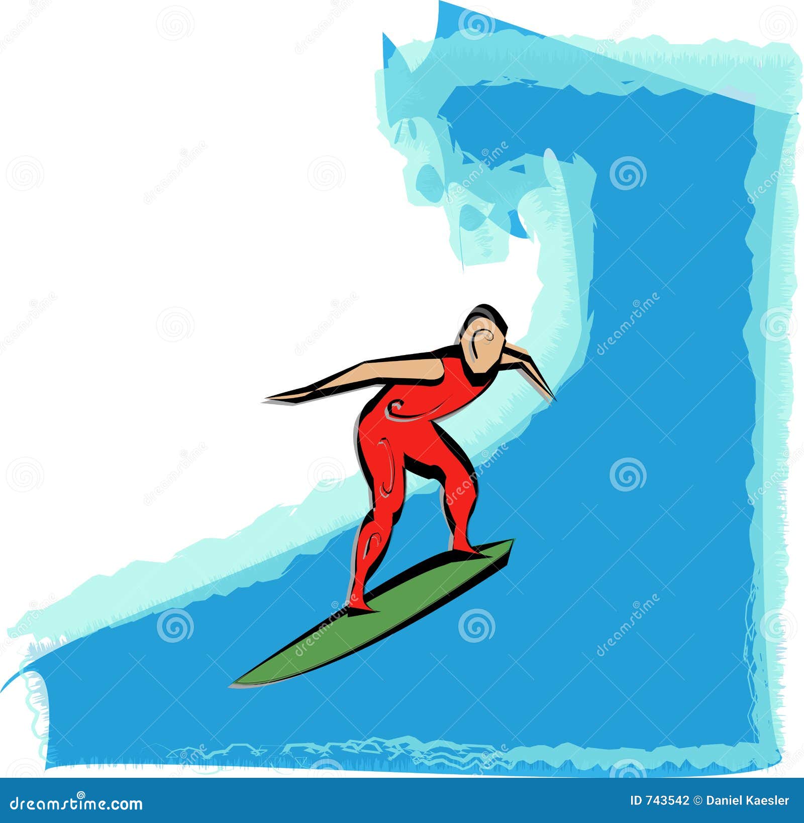 Surfing Illustration stock illustration. Illustration of wave - 743542