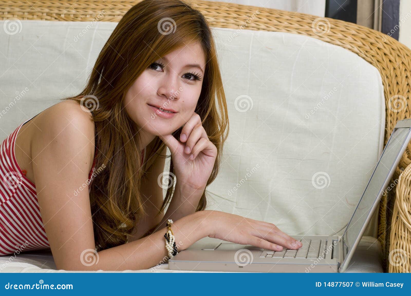 Surfing the internet stock image. Image of positive, joyful - 14877507