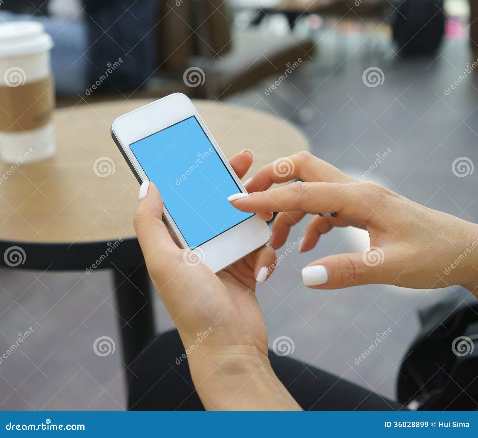 Surfing Internet with Mobile Phone Stock Image - Image of shop, mobile ...