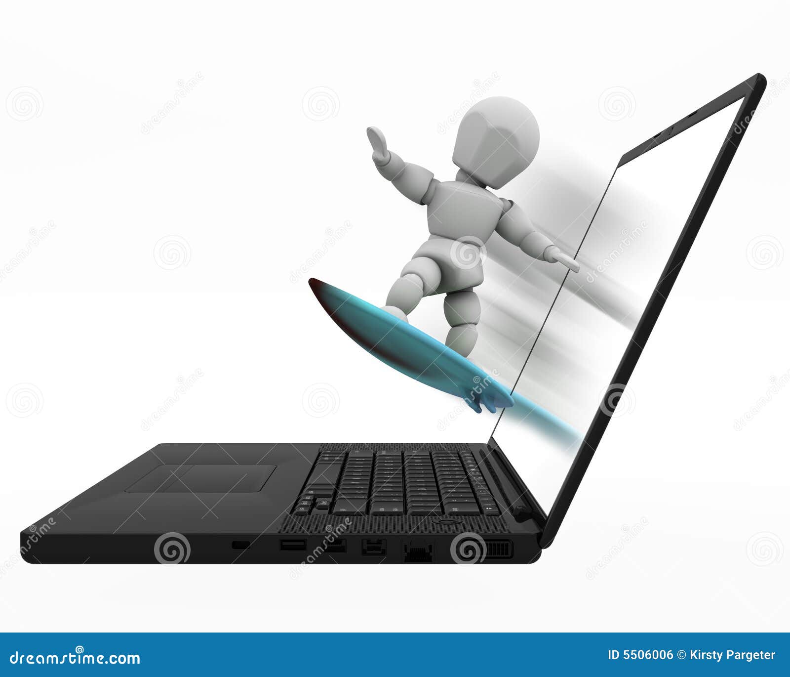 Surfing the net stock illustration. Illustration of conceptual - 5506006
