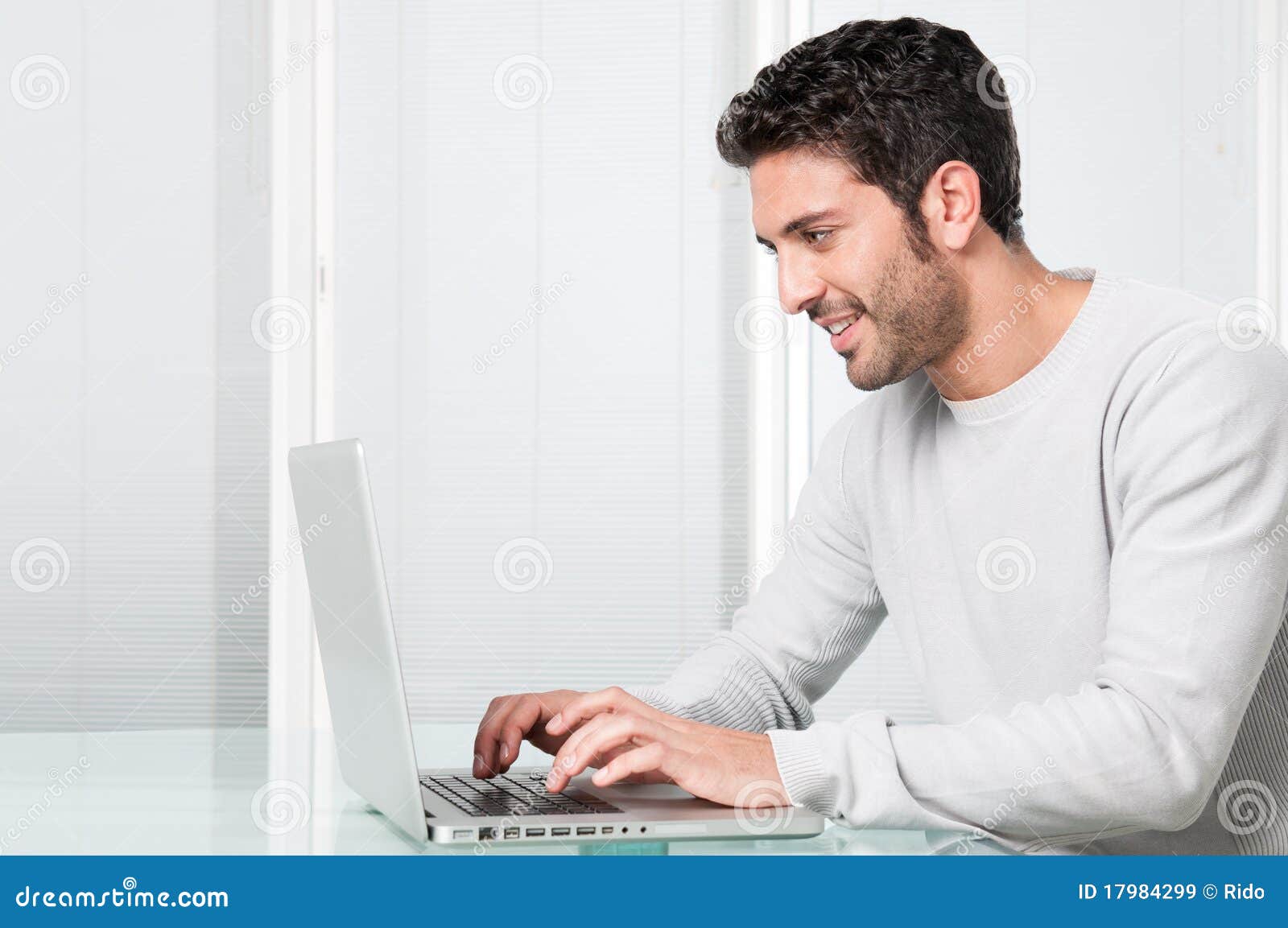 Surfing the net at home stock image. Image of isolated - 17984299