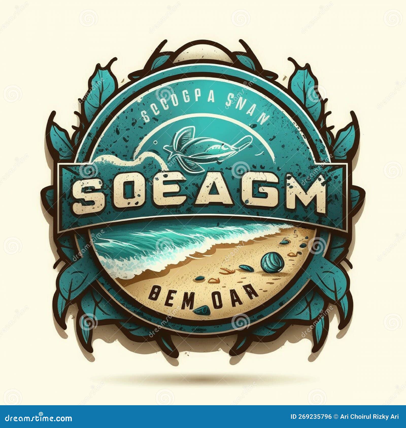 Surfing logo template stock illustration. Illustration of print - 269235796