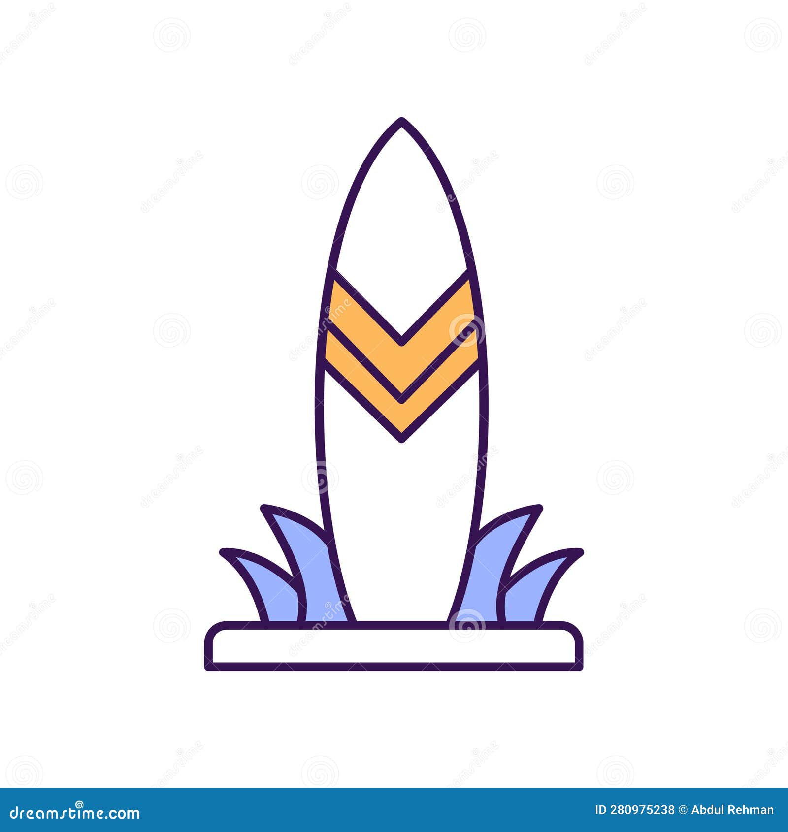 Surfing Outline with Colors Fill Vector Icon that Can Easily Edit or ...