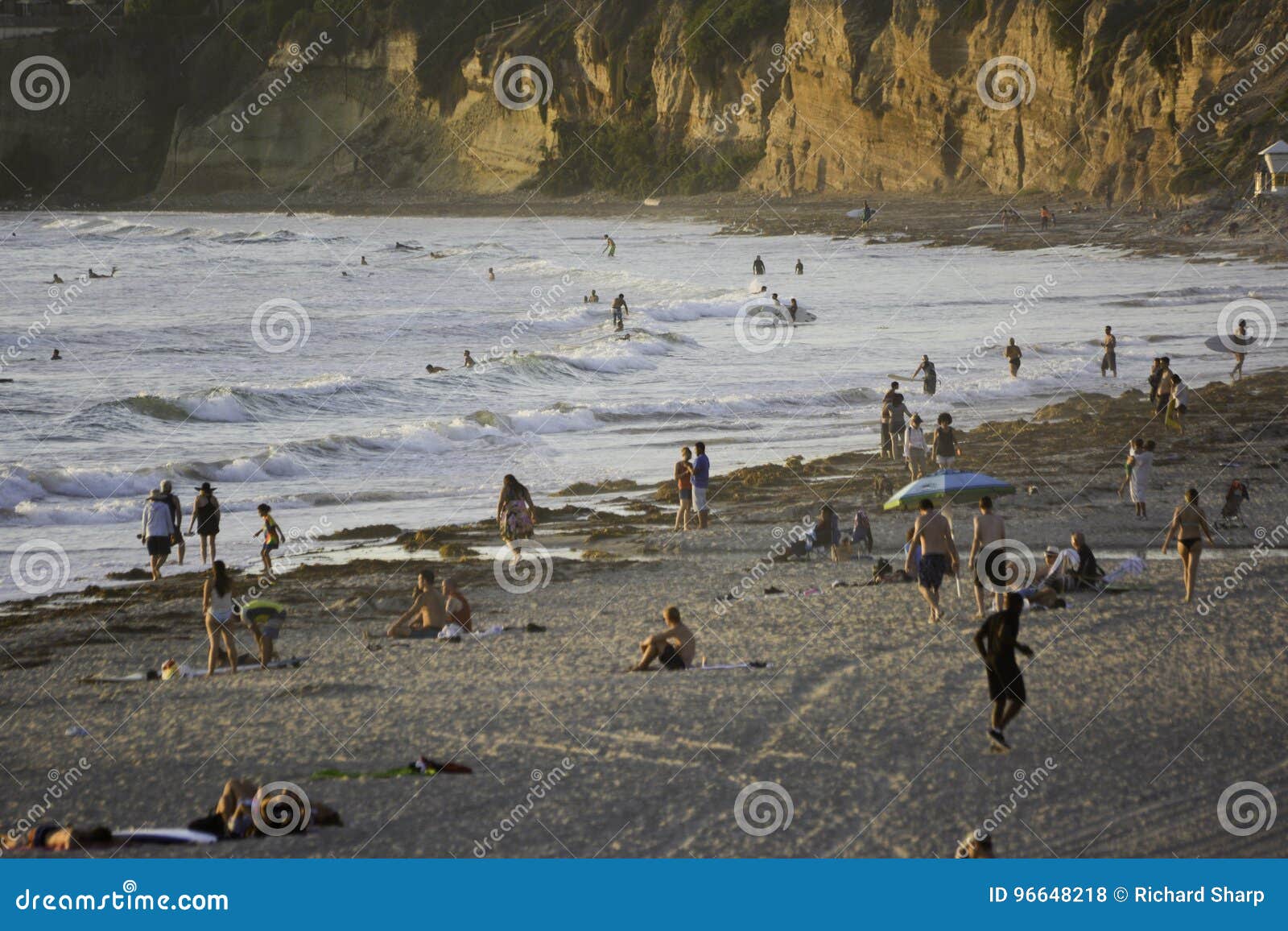 Surfing at Pacific Beach in San Diego,CA. Editorial Stock Photo - Image ...