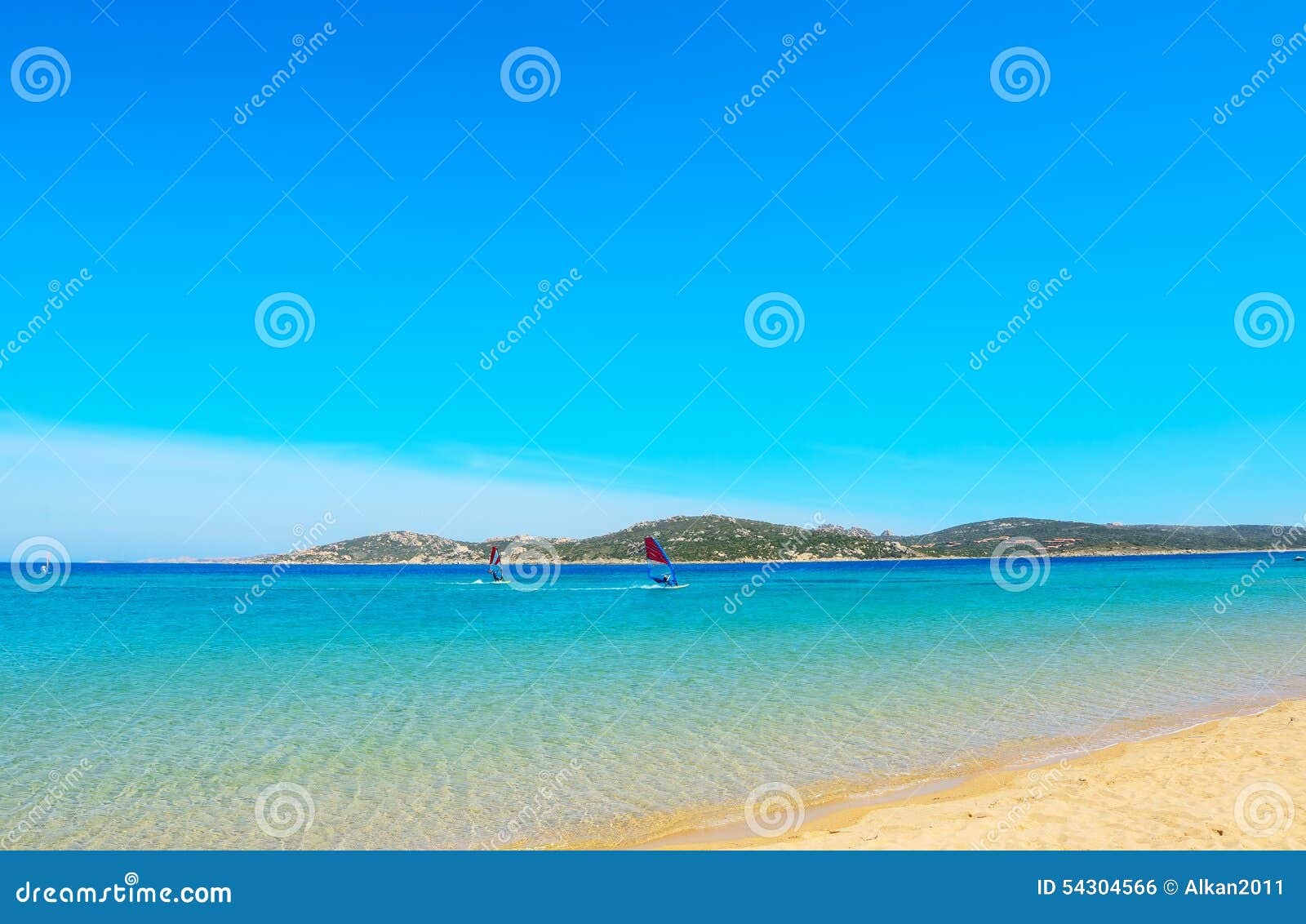 Surfing in Porto Pollo stock photo. Image of leisure - 54304566