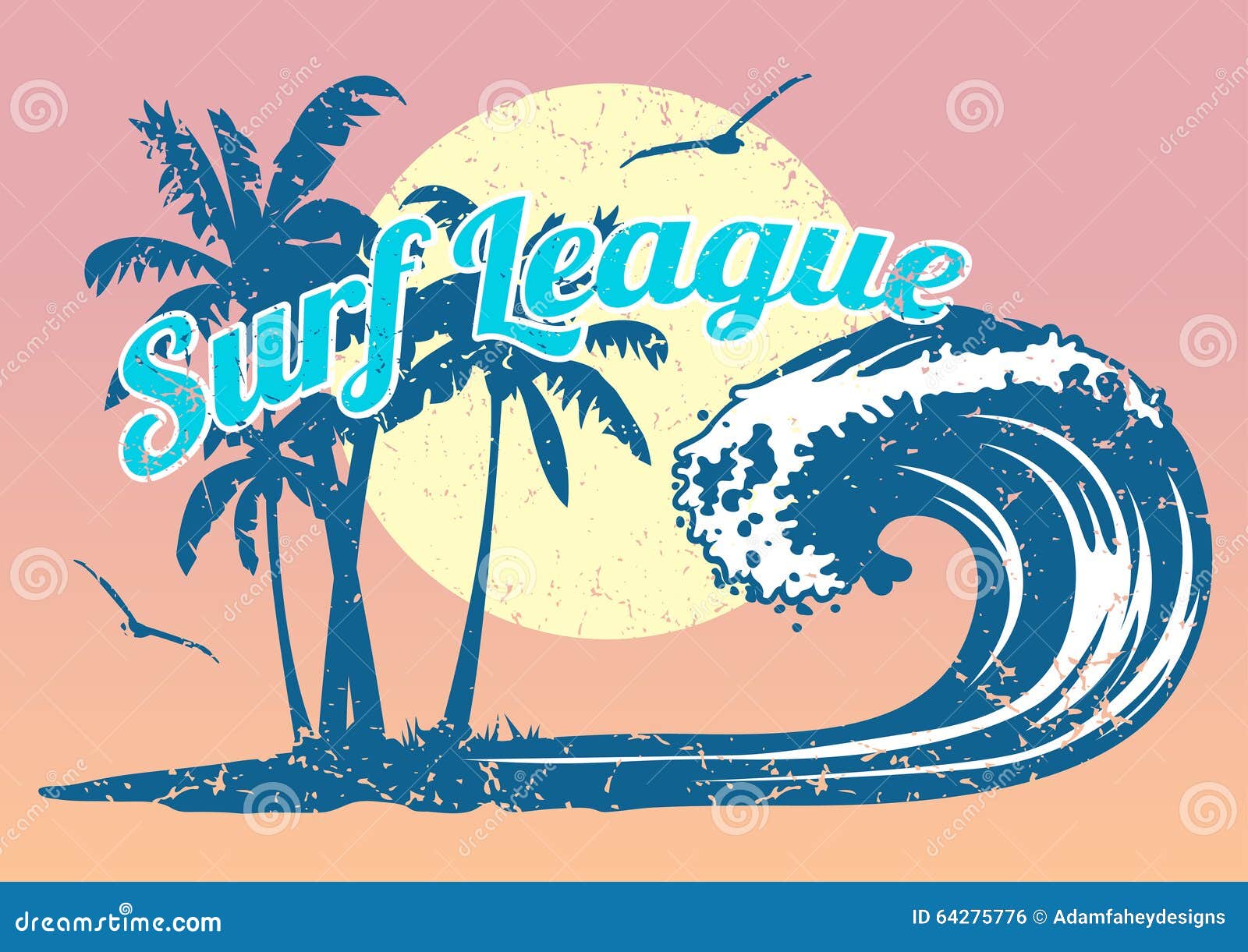 Surfing Poster Chalkboard Design Vector Illustration | CartoonDealer ...