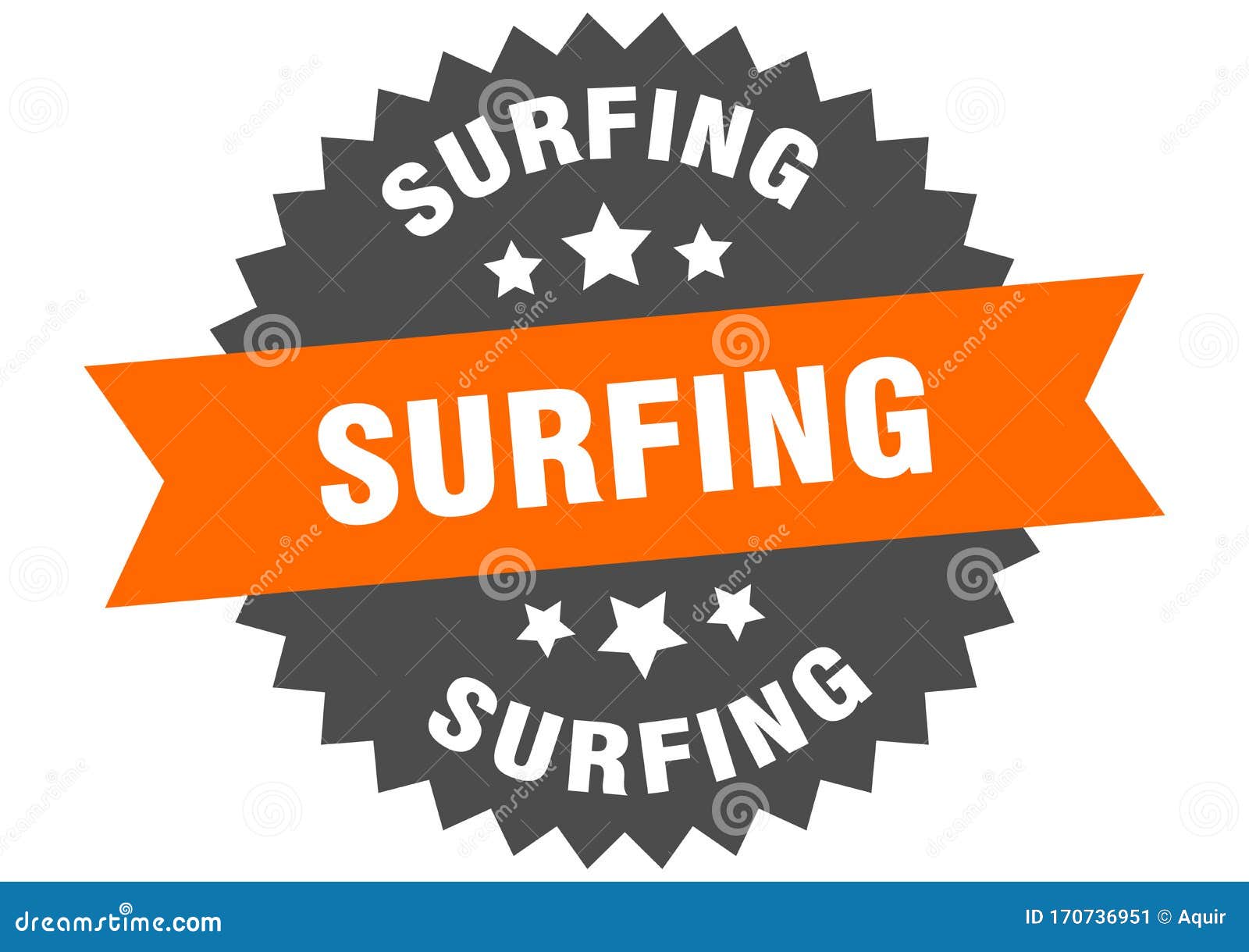 Surfing Sign. Surfing Circular Band Label. Surfing Sticker Stock Vector ...