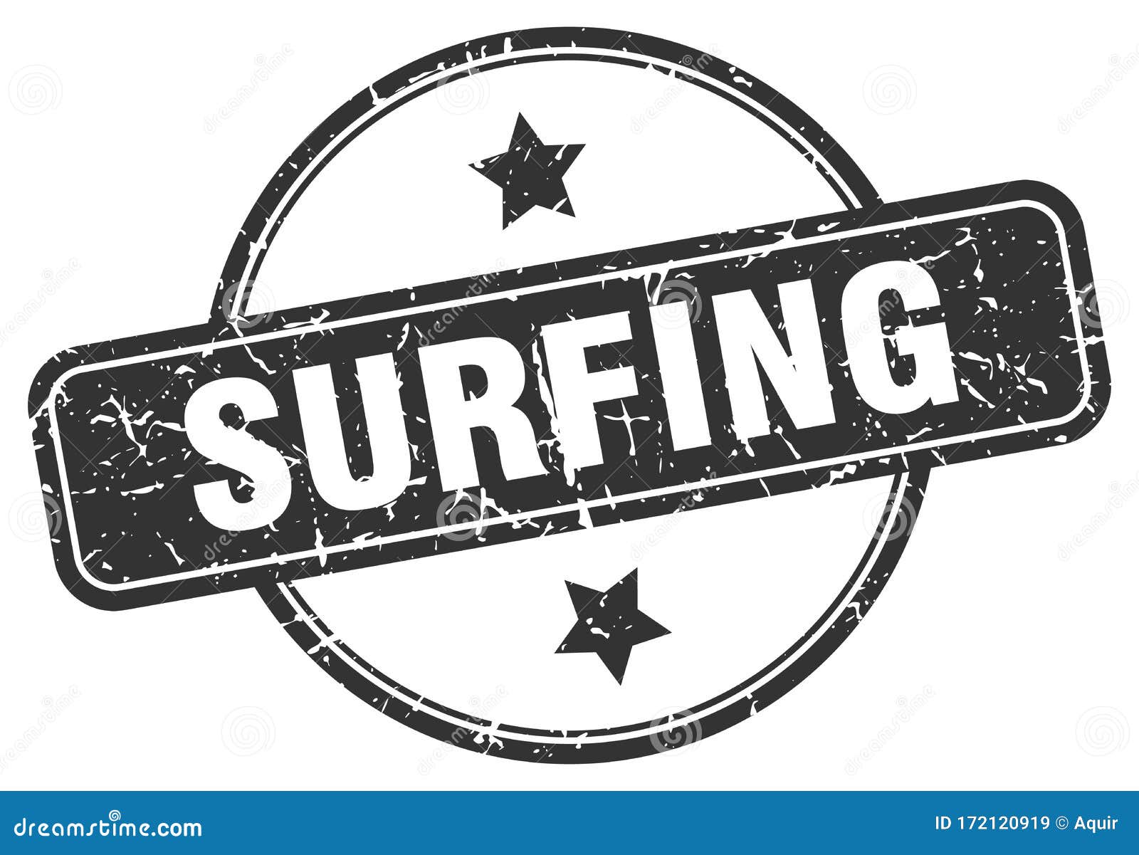 Surfing Stamp. Surfing Round Grunge Sign Stock Vector - Illustration of ...