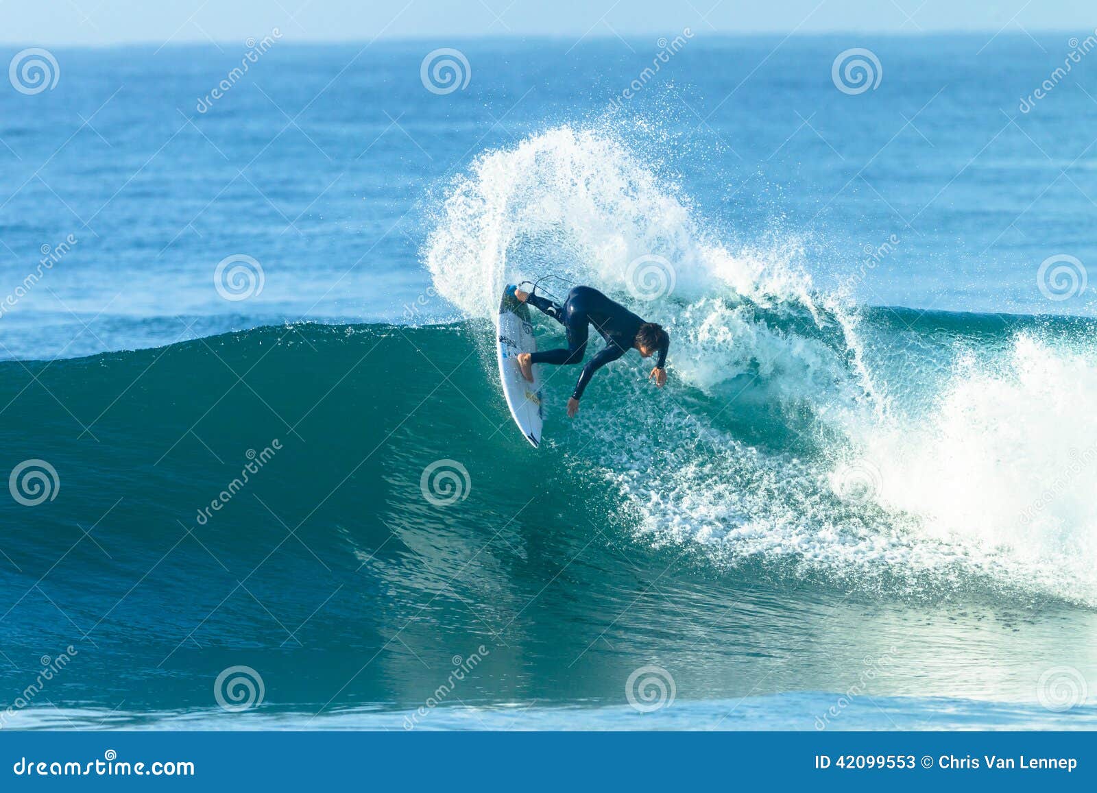 Surfing Surfer Action Blue Wave Editorial Stock Photo - Image of tube ...