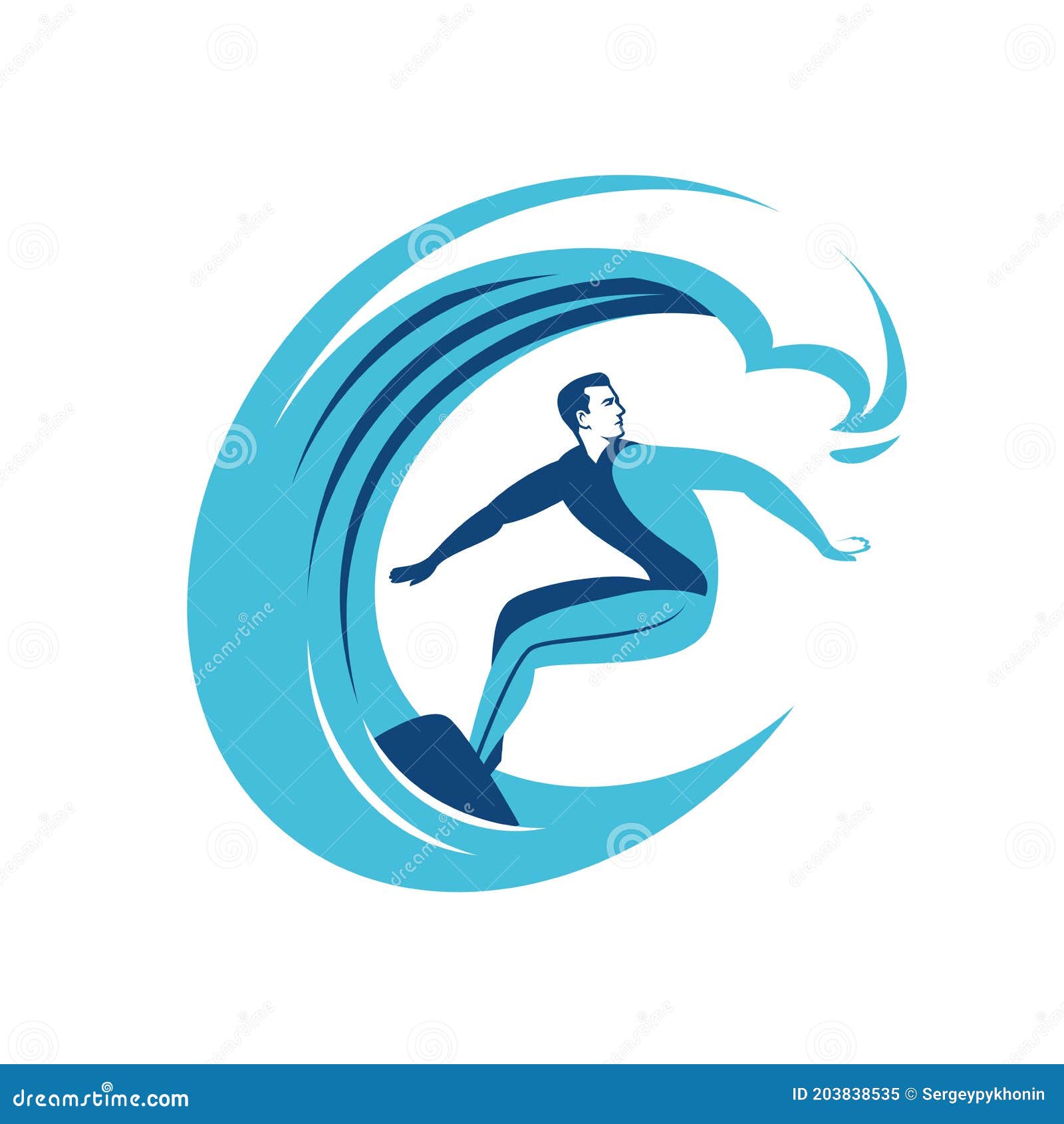 Surfing Symbol. Surf Emblem Vector Illustration Stock Vector ...