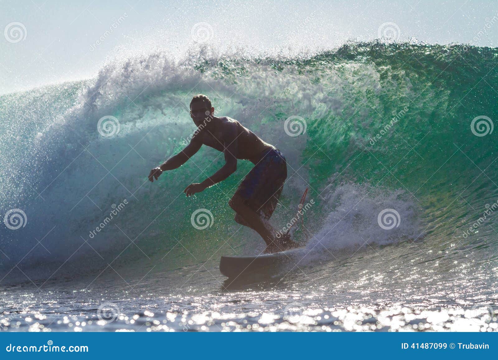 Surfing a Wave. stock image. Image of holiday, aqua, activity - 41487099